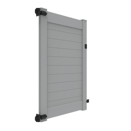 Barrette Outdoor Living Horizontal Fence Gray Vinyl Privacy Gate | Wayfair