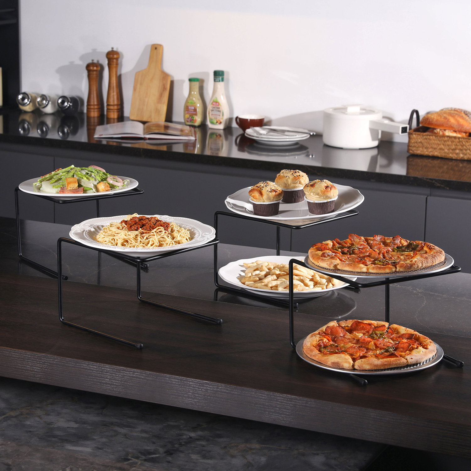 Ebern Designs Chafing Dish Platter Tray Display Riser & Reviews | Wayfair