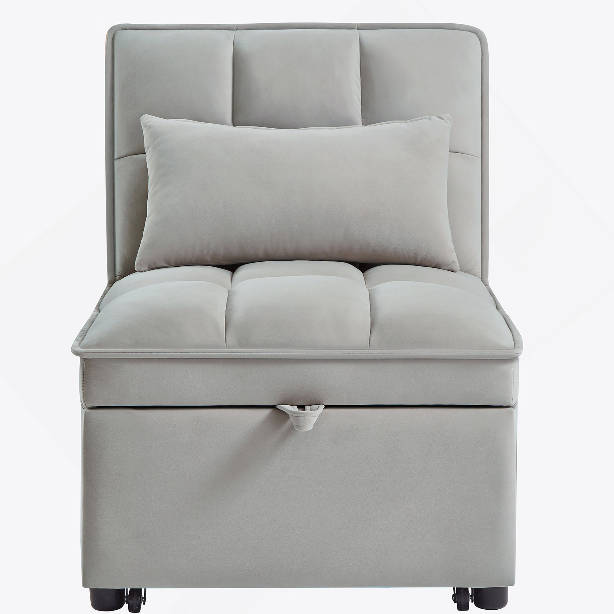 Latitude Run® Tufted Single Pull-Out Sofa Bed with Adjustable Backrest ...