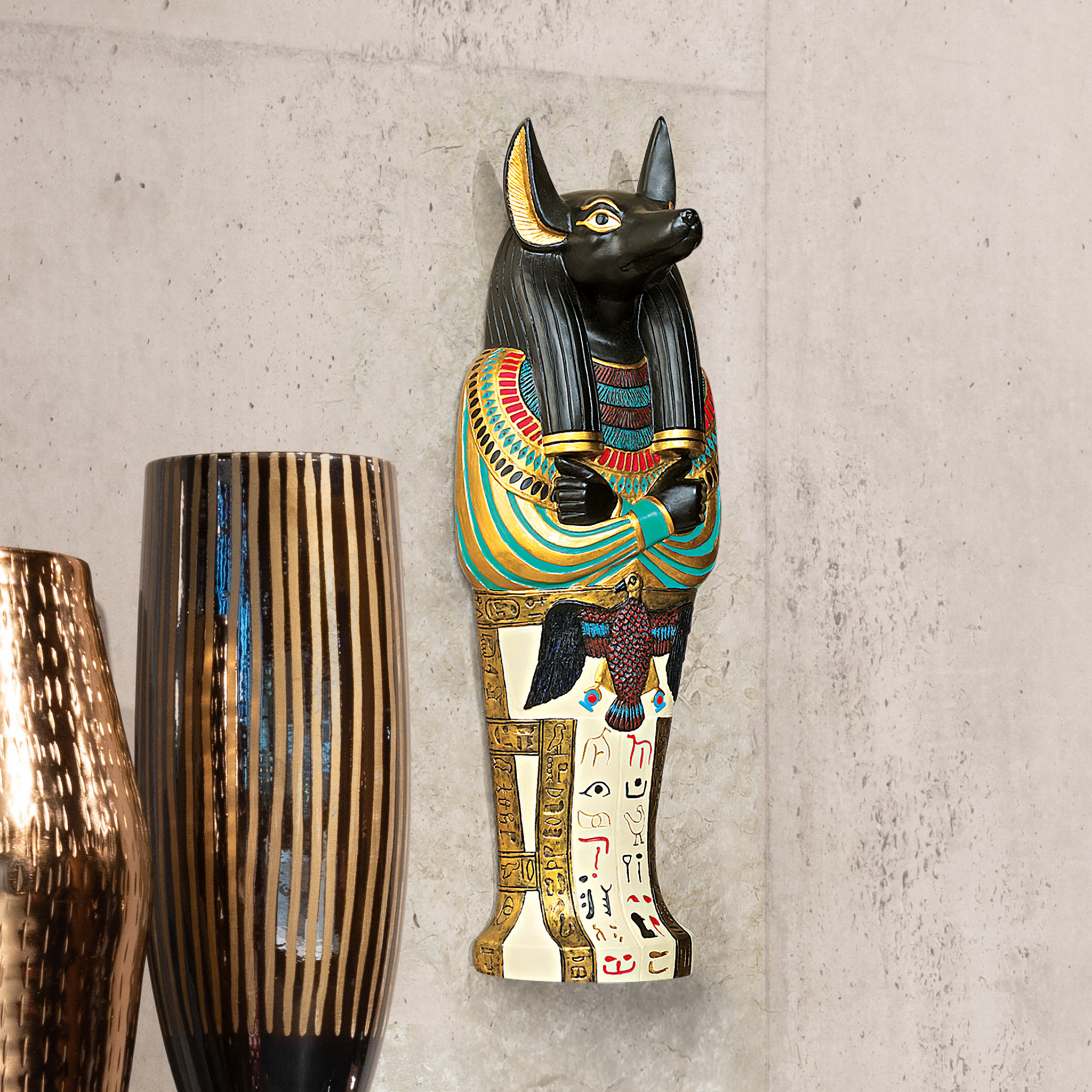 Design Toscano Ancient Egypt Anubis Icon Wall Sculpture & Reviews ...