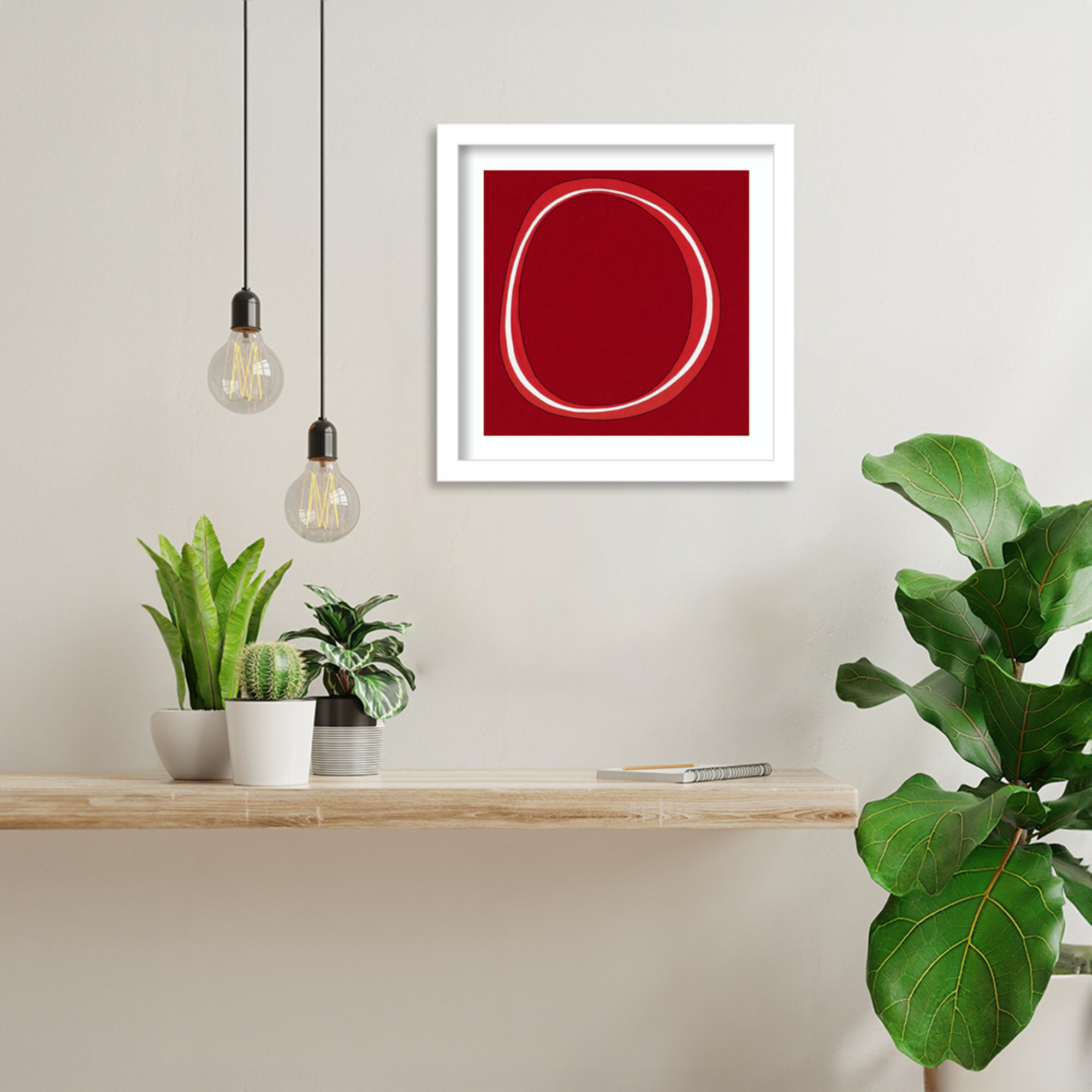 Wade Logan® Alex Dunn Red Circle Framed On Paper by Alex Dunn Print ...