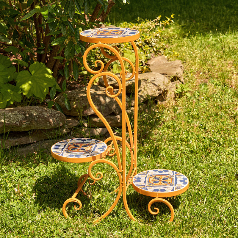 Canora Grey Santa Fe Mosaic Plant Stand | Wayfair