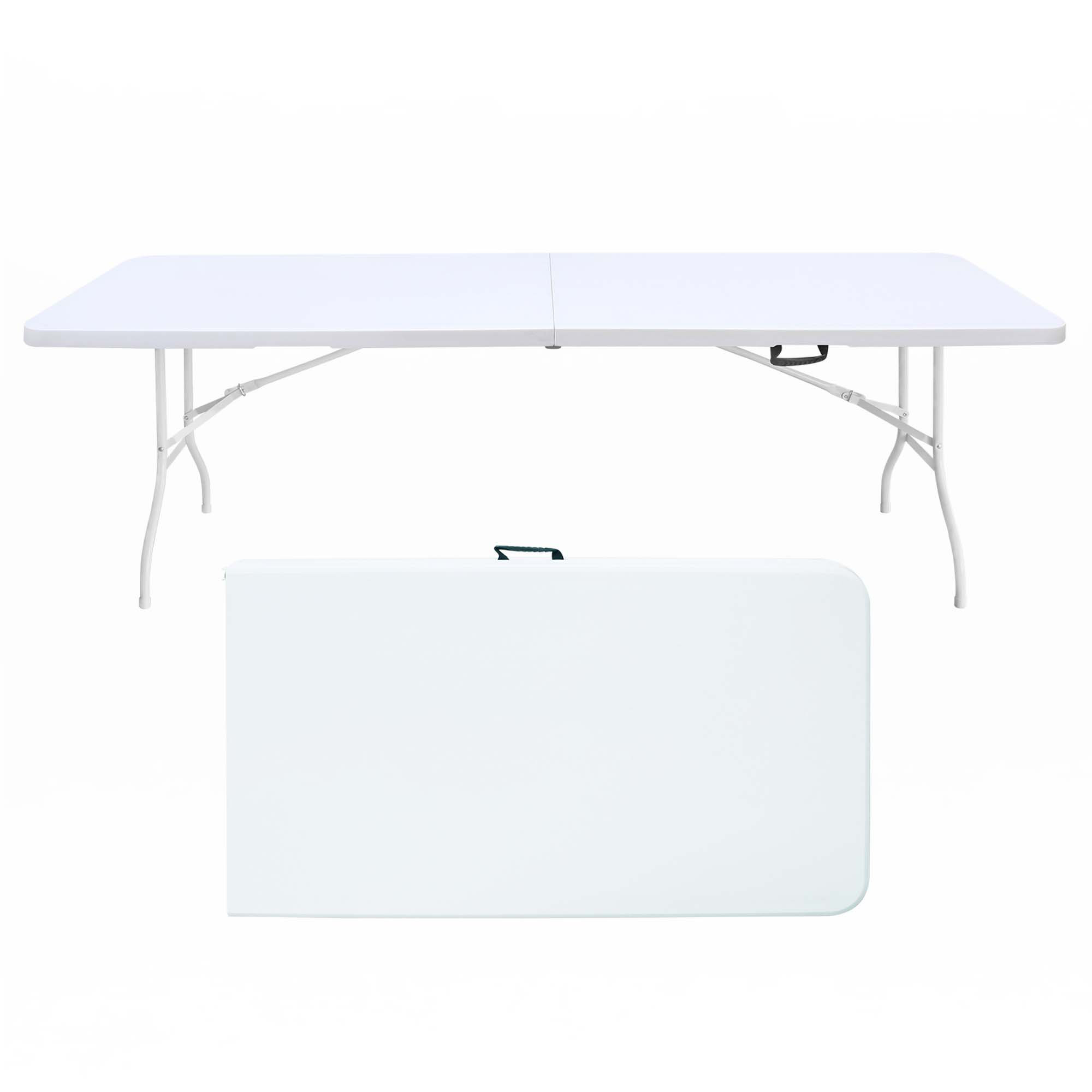 Ophelia & Co. 8Ft Folding Table, Portable Plastic Table For Camping ...