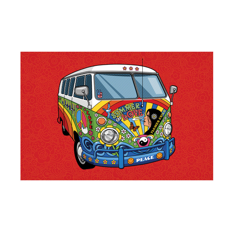 Sunside Sails Ron Magnes 'Sixties VW Hippy Van' Canvas Art - Wayfair Canada