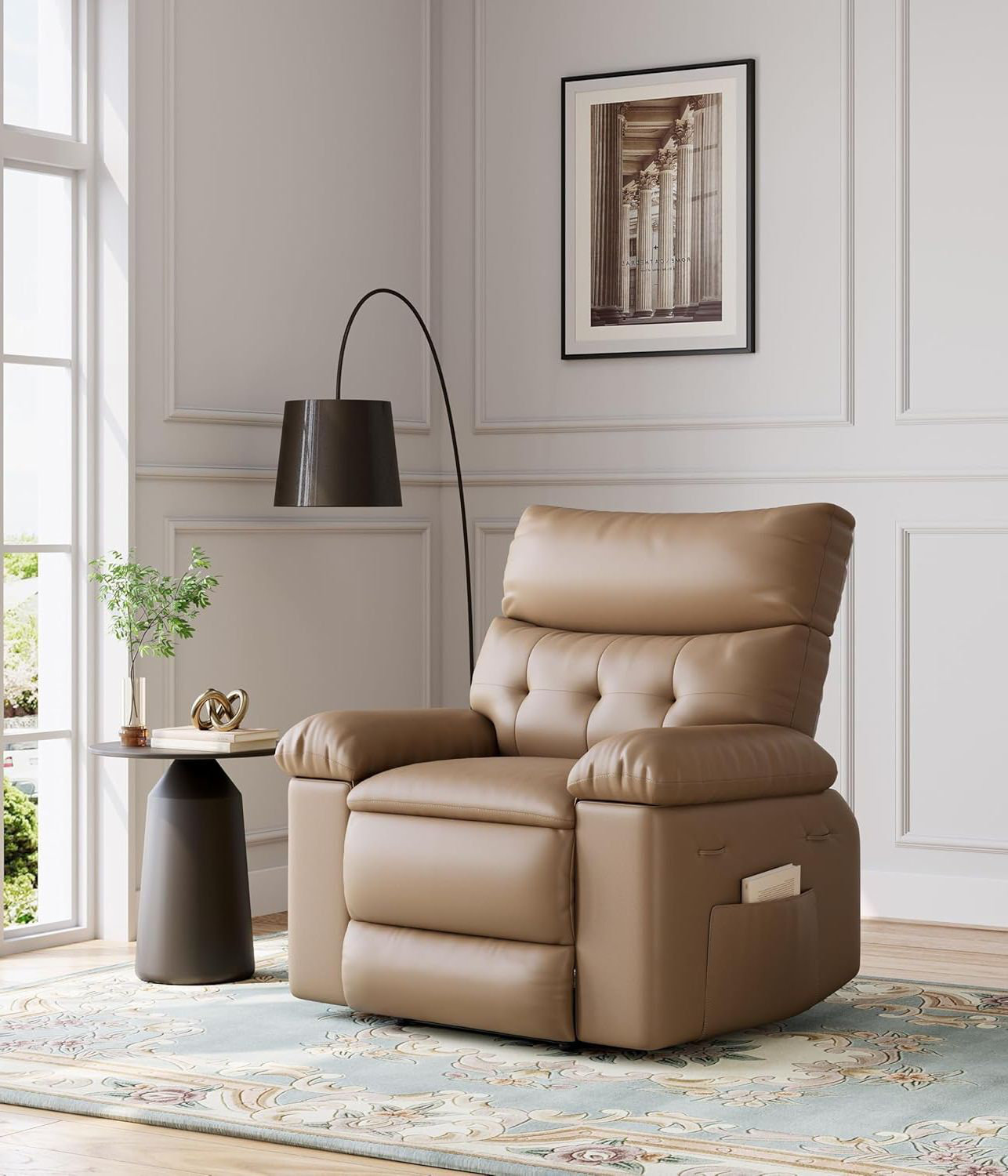 Ebern Designs Oversized Wide Rocker Swivel Recliner Chair | Wayfair