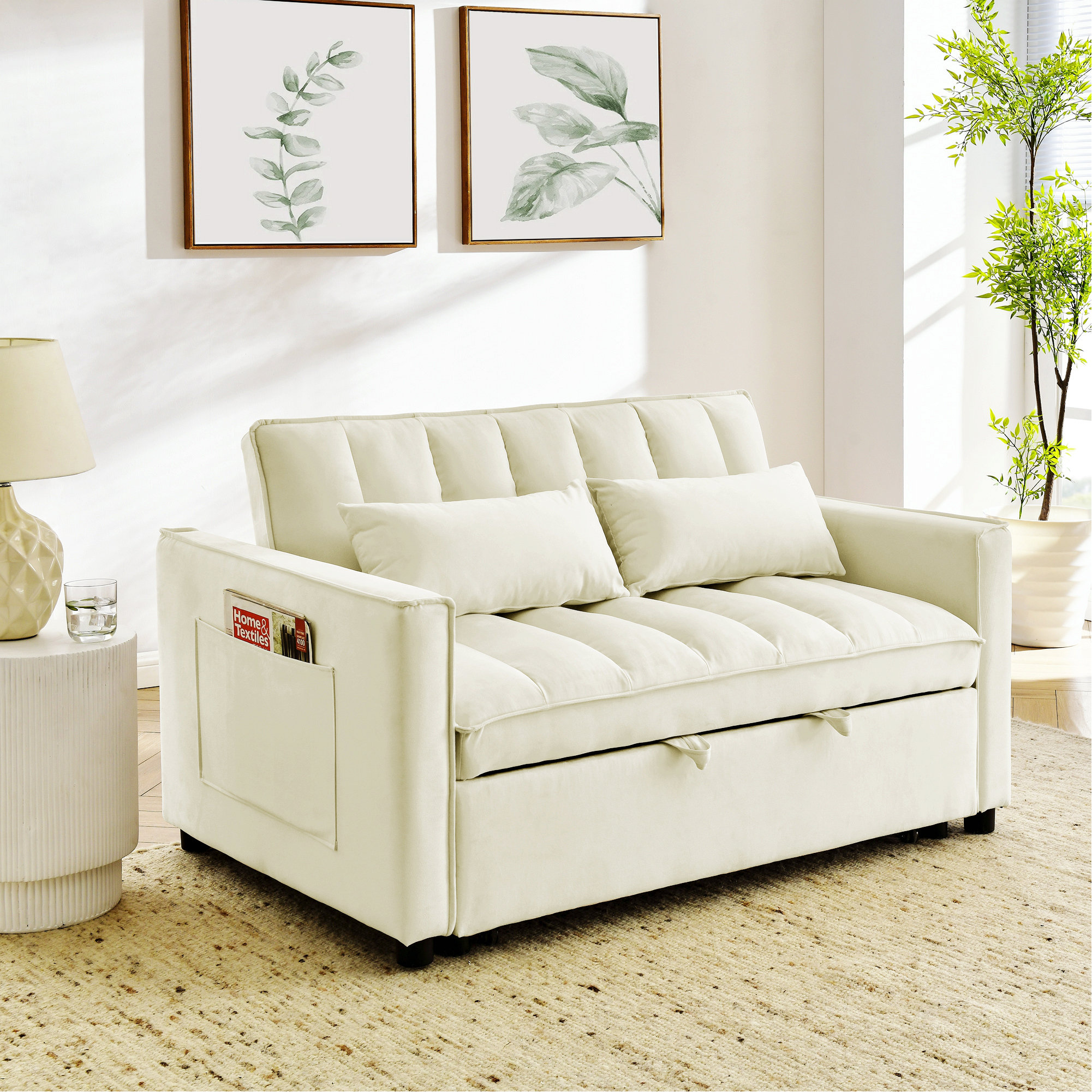 Inbox Zero Natinal Modular Sofa Couch 80" Down Filled Modular Sofas ...