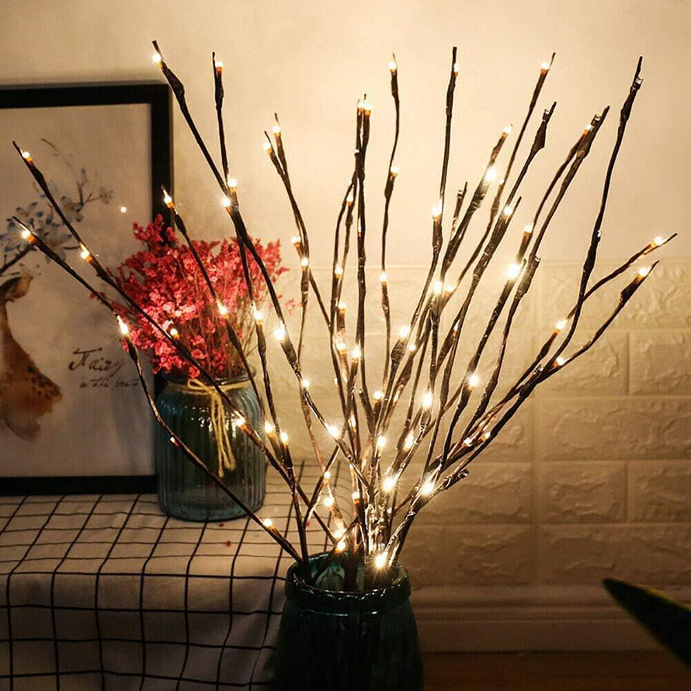 Norbi 3 Pack Lighted Branches 60 LED Twig Lights Lighted Plants ...