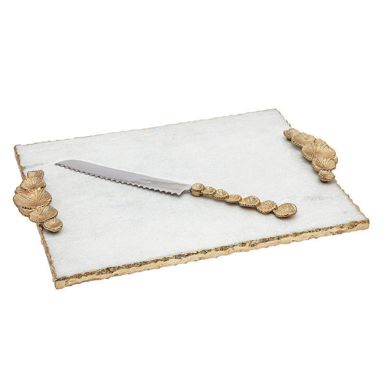 Godinger Silver Art Co Mayfair Marble Challah Board | Wayfair