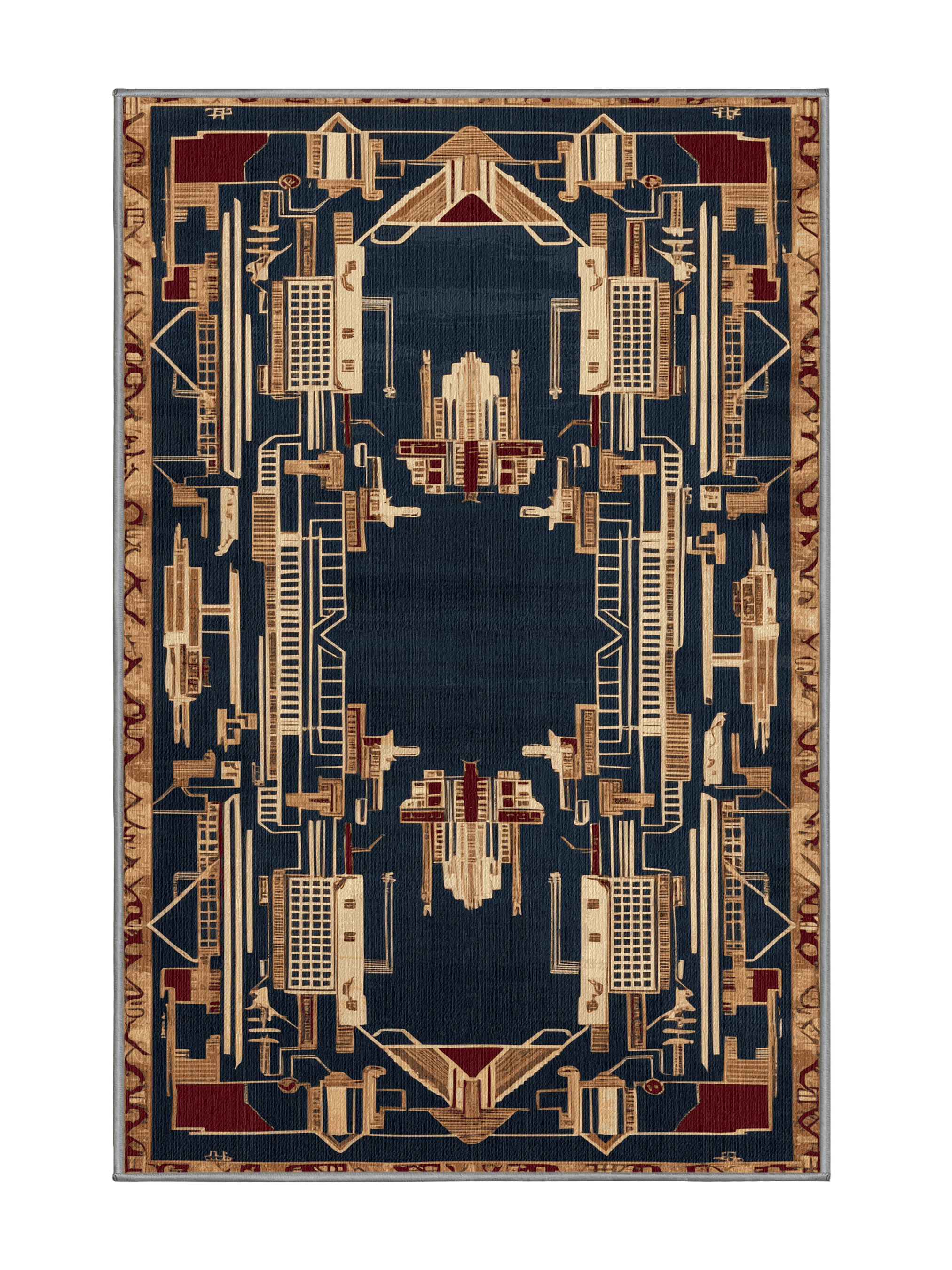 Hokku Designs Machine Washable Art Deco Gray Area Rug | Wayfair