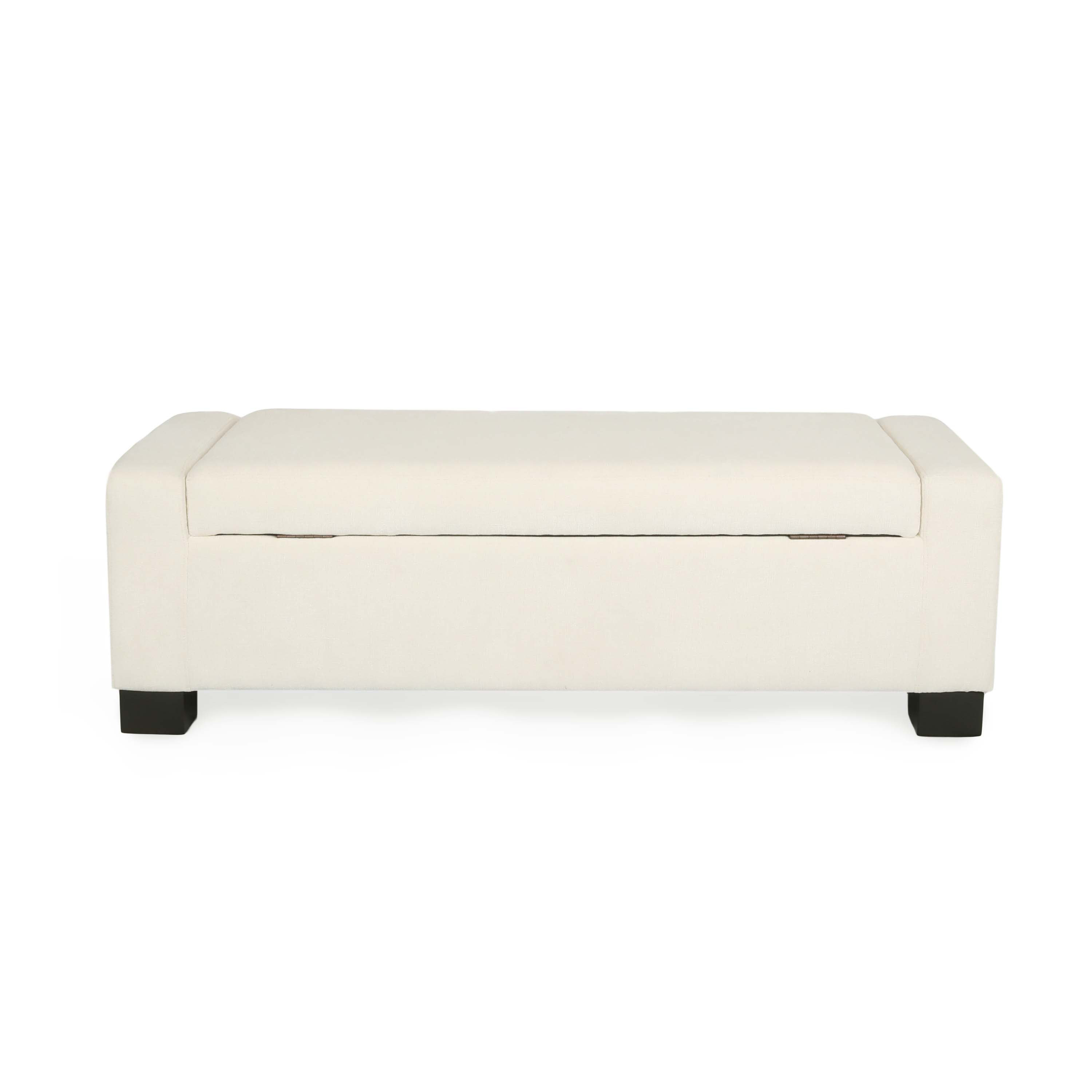 Latitude Run® 50" Ottoman Bench in Textured Fabric, Rectangular Design ...