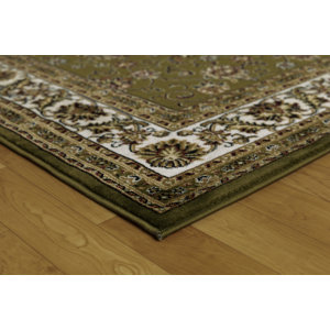 Canora Grey Leatri Performance Green Rug | Wayfair