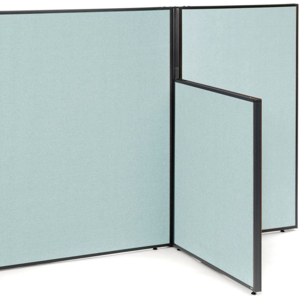 Global Industrial Pre-Configured Office Cubicle, 4'W X 4'D X 60"H ...