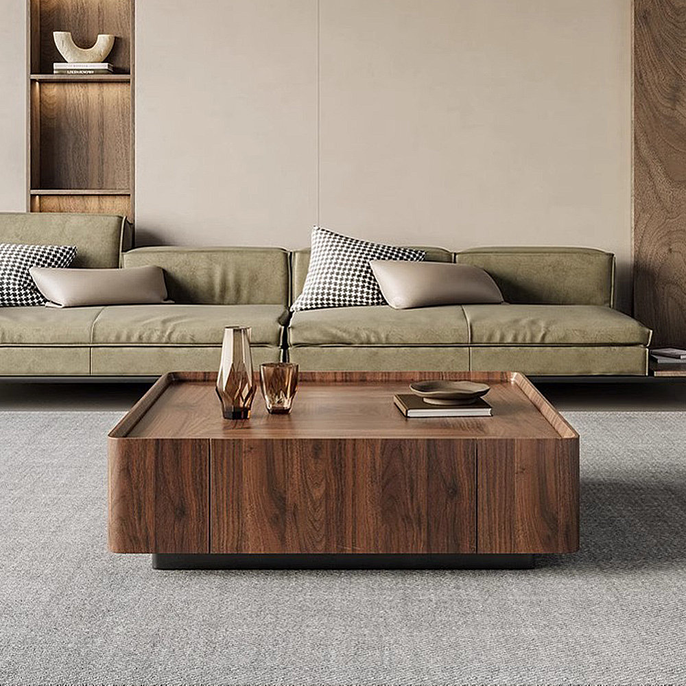 Bkoksety Italian minimalist walnut colour coffee table - Wayfair Canada