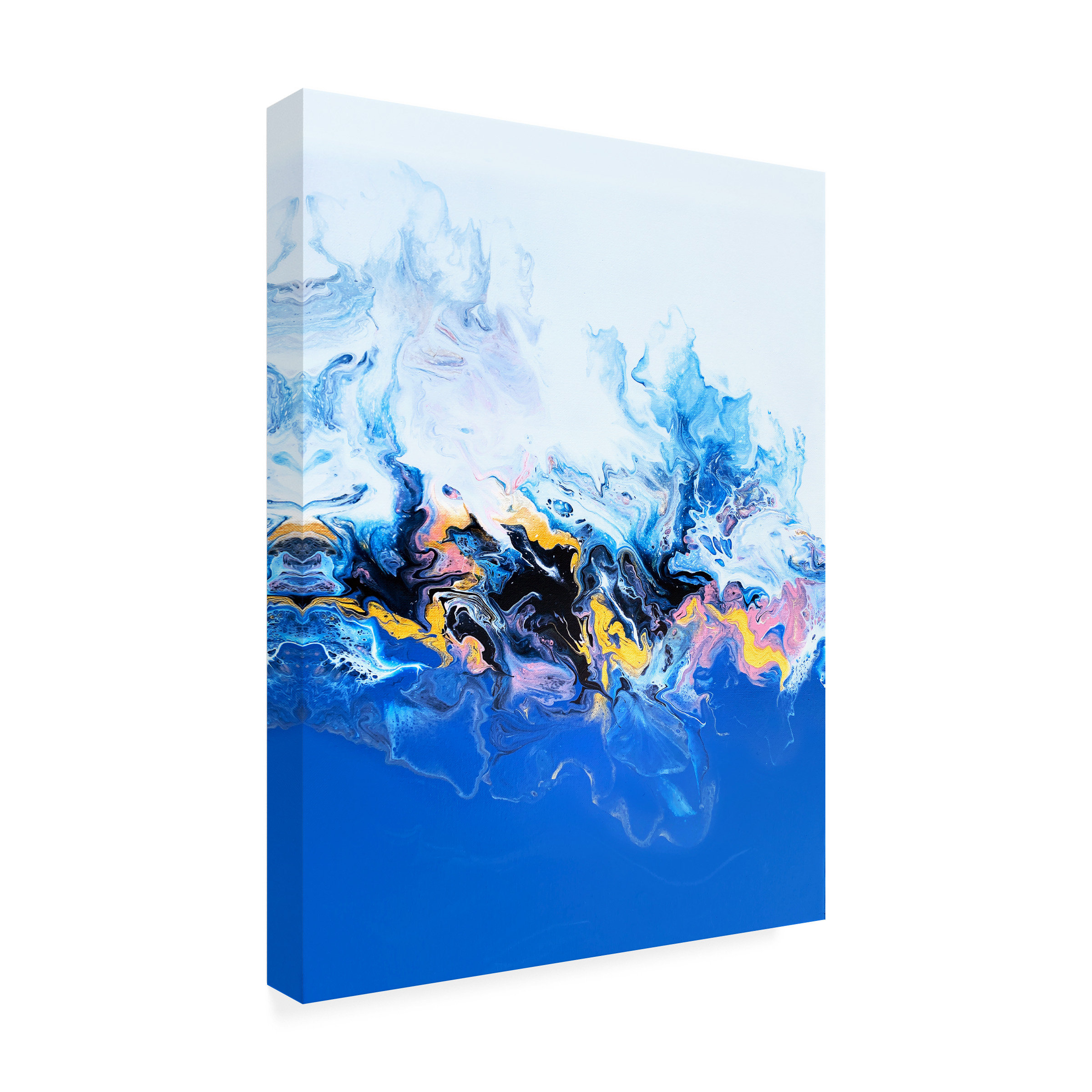 Wrought Studio™ Alyson Storms Periwinkle Rainbow Canvas Art | Wayfair