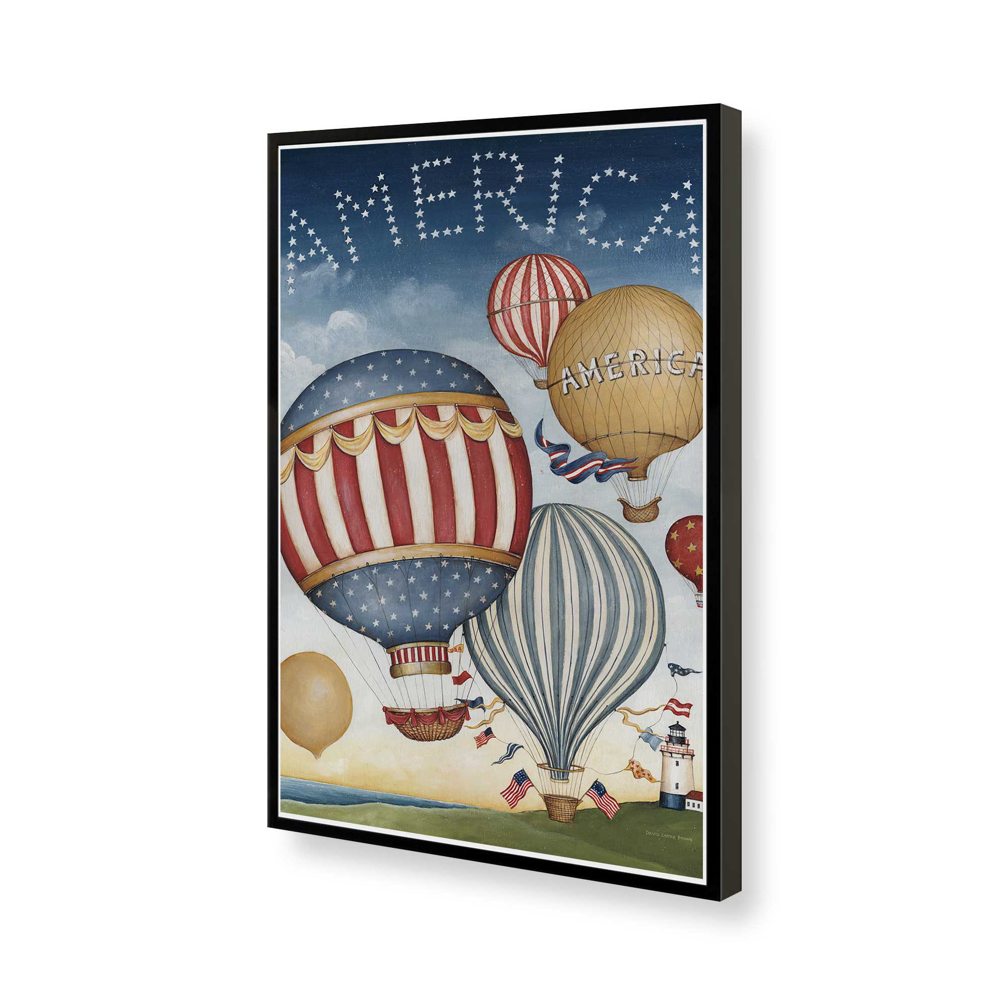 Winston Porter Hot Air Balloons America By David Carter Brown Canvas Art Print | Wayfair
