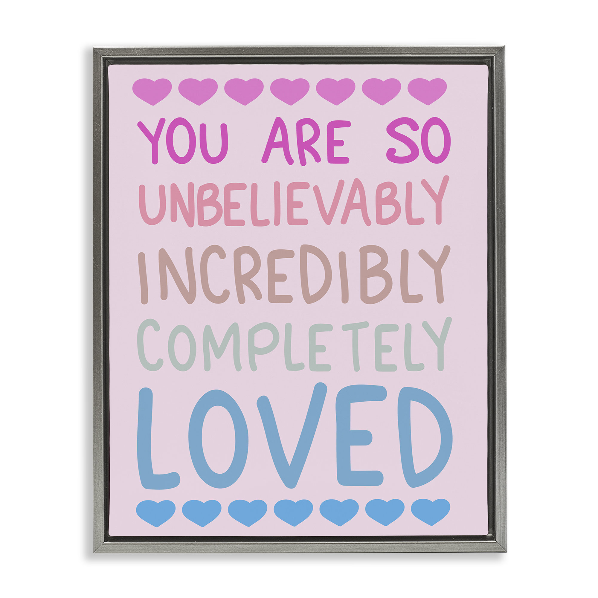 Latitude Run® Incredibly Loved with Hearts Floating Frame, design by ...