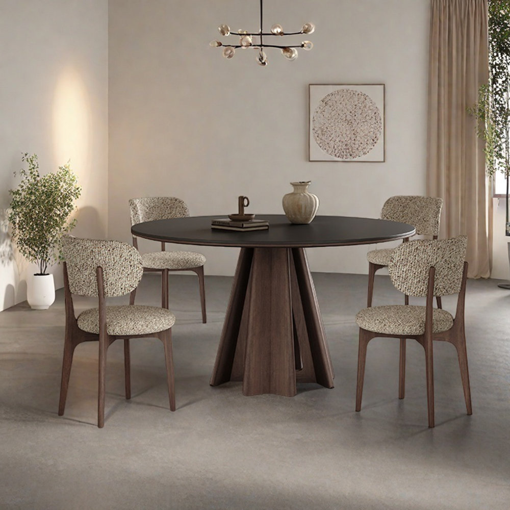 Hokku Designs European modern minimalist round dining table | Wayfair