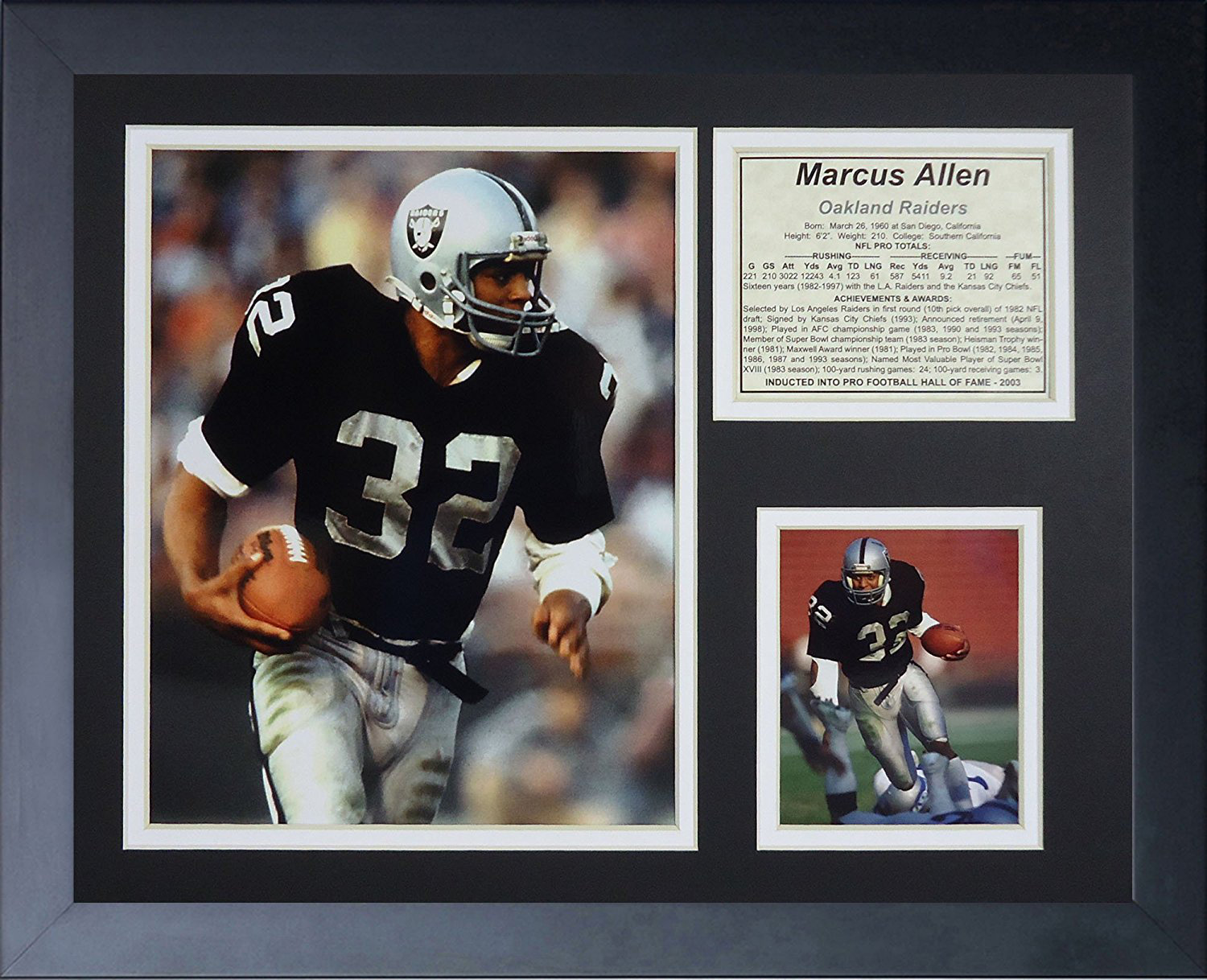 Legends Never Die Marcus Allen Framed Memorabilia | Wayfair