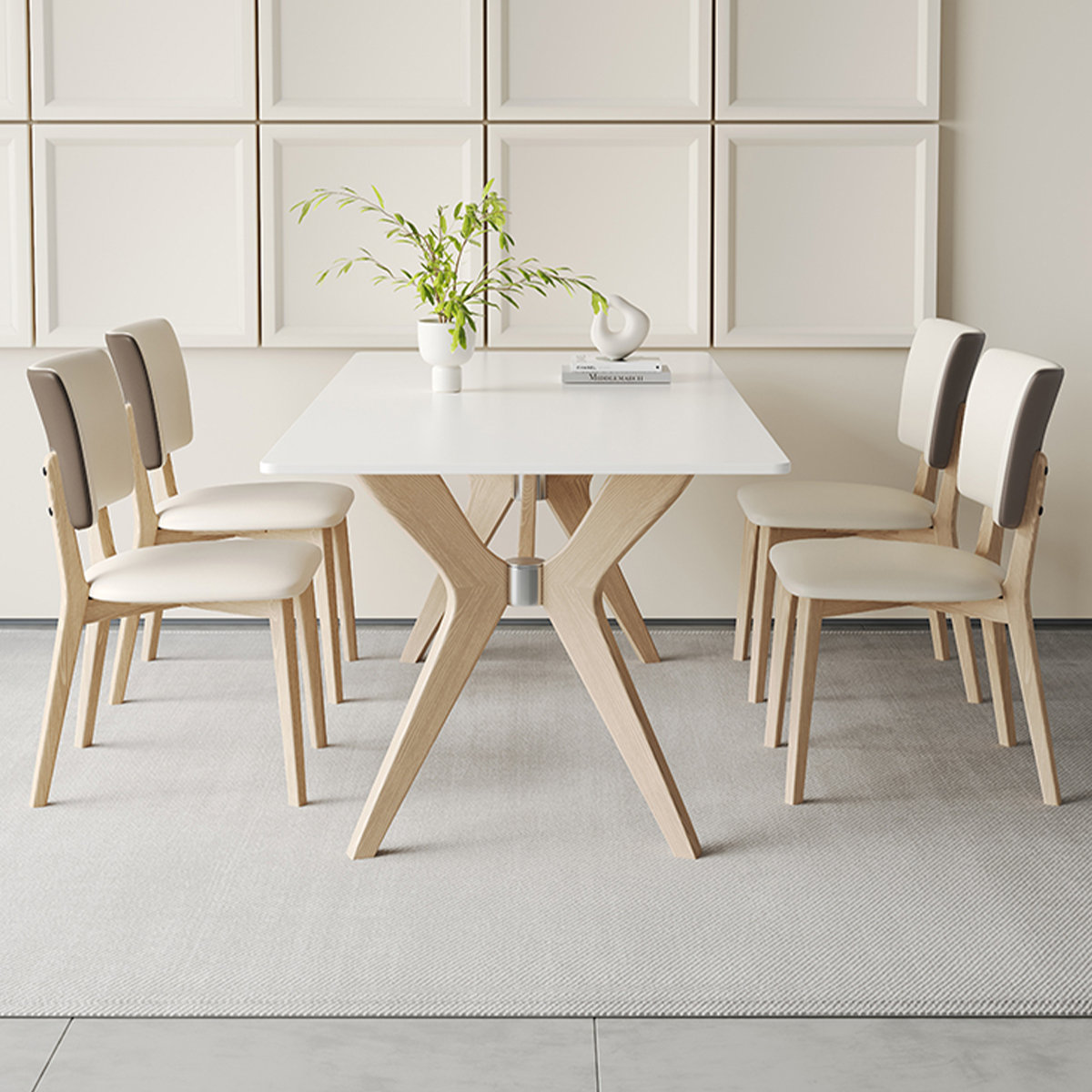 Corrigan Studio Myshell Rectangular Restaurant Dining Set | Wayfair