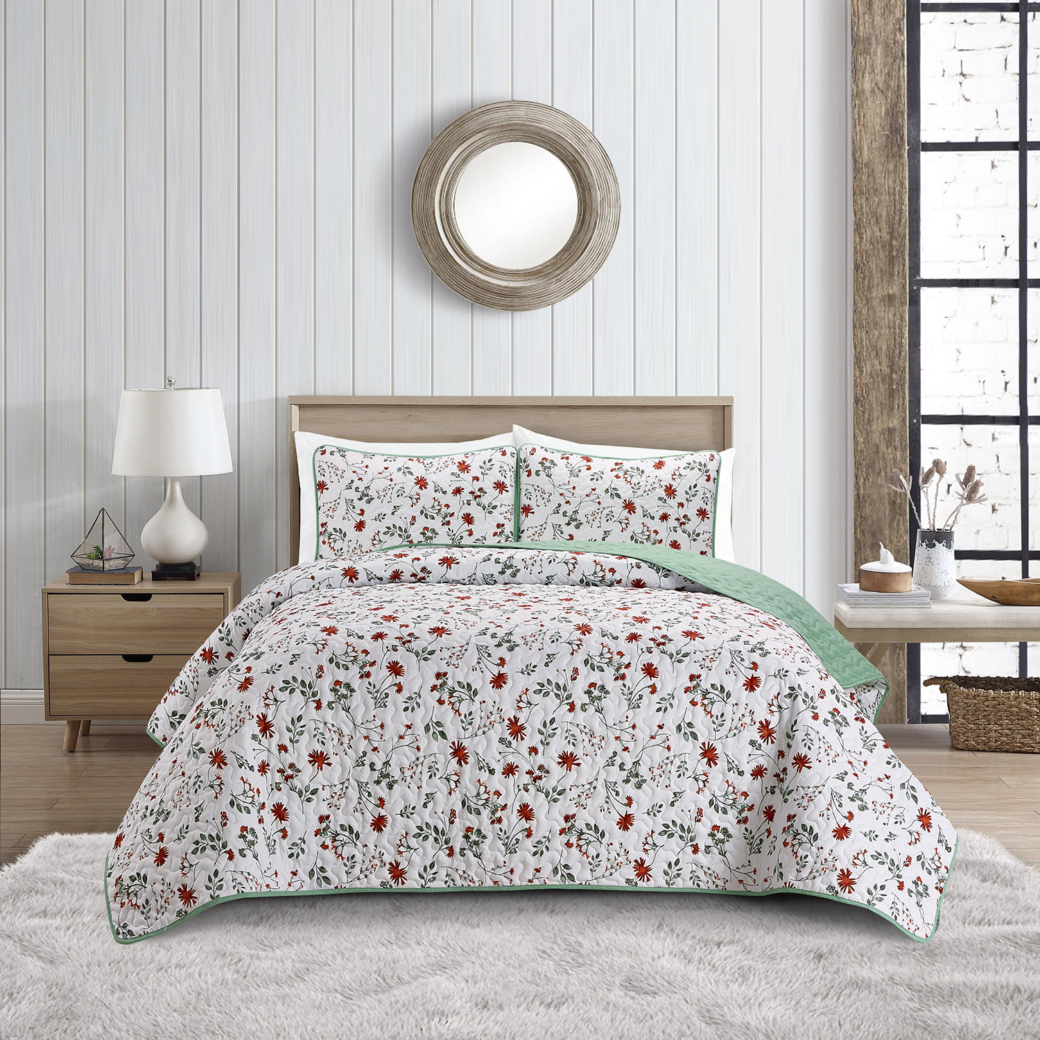 Videri Home Floral Botanical Quilt Set | Wayfair