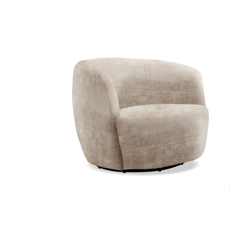 Wade Logan® Andrean Upholstered Swivel Barrel Chair & Reviews | Wayfair
