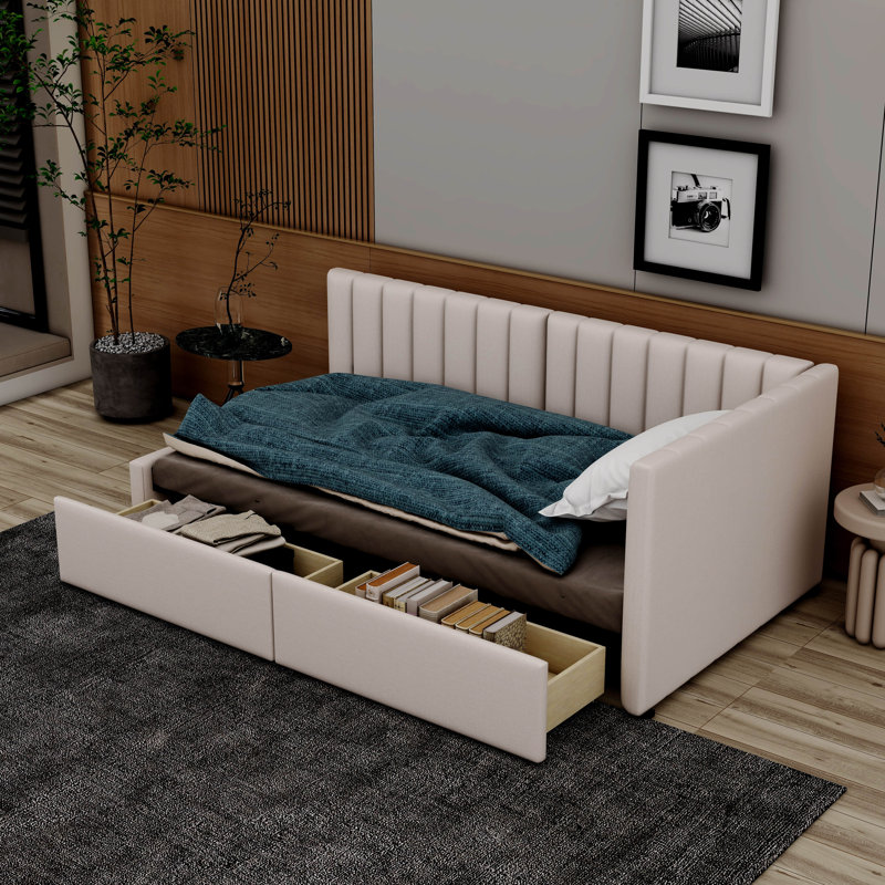 Ebern Designs Levorne Upholstered Platform Storage Bed | Wayfair