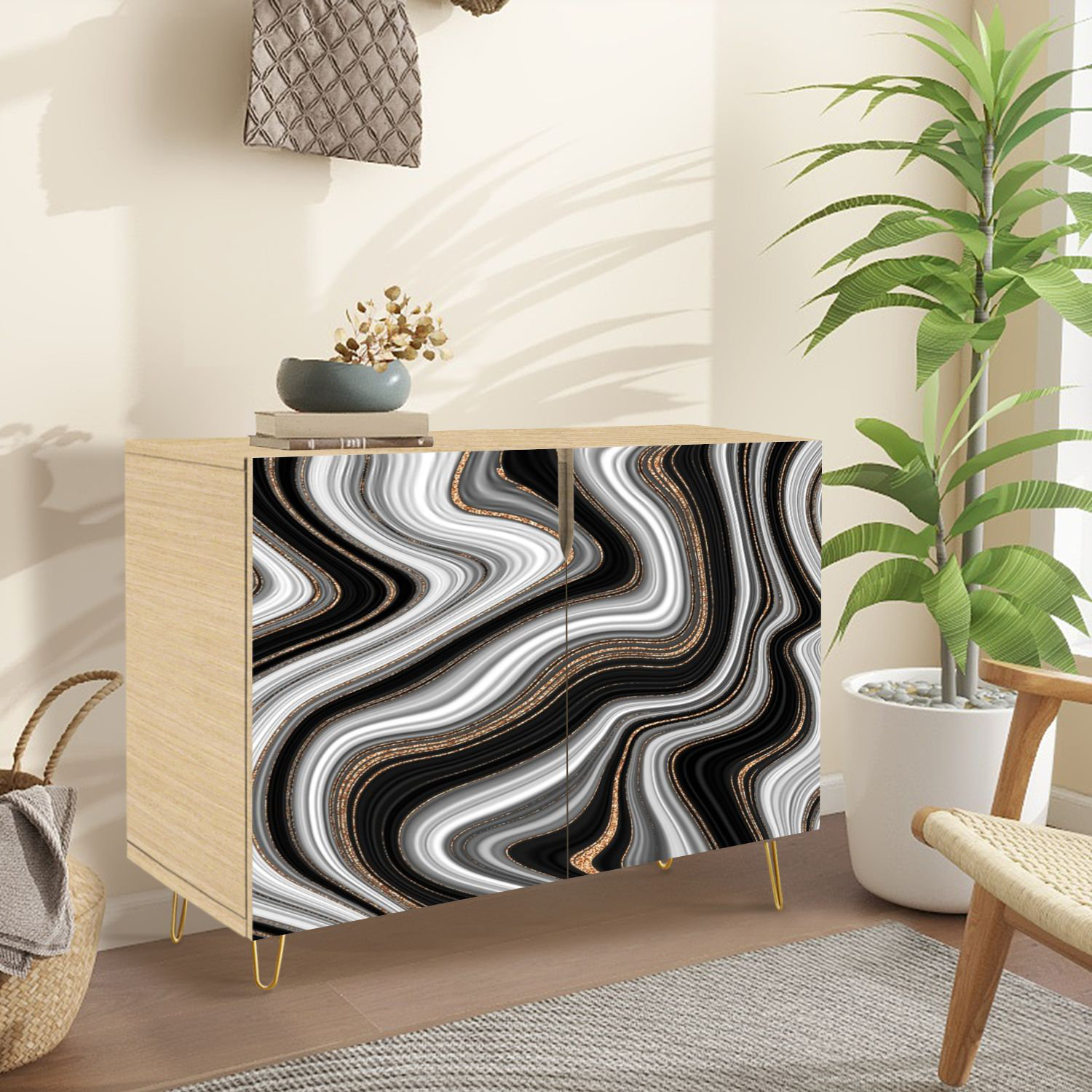 Dakota Fields Sideboard Buffet Cabinet with Storage Luxury liquid ...