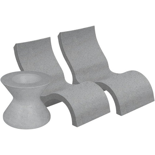 Ledge Lounger Signature Lowback Chairs with Signature Tall Ice Bin Side ...