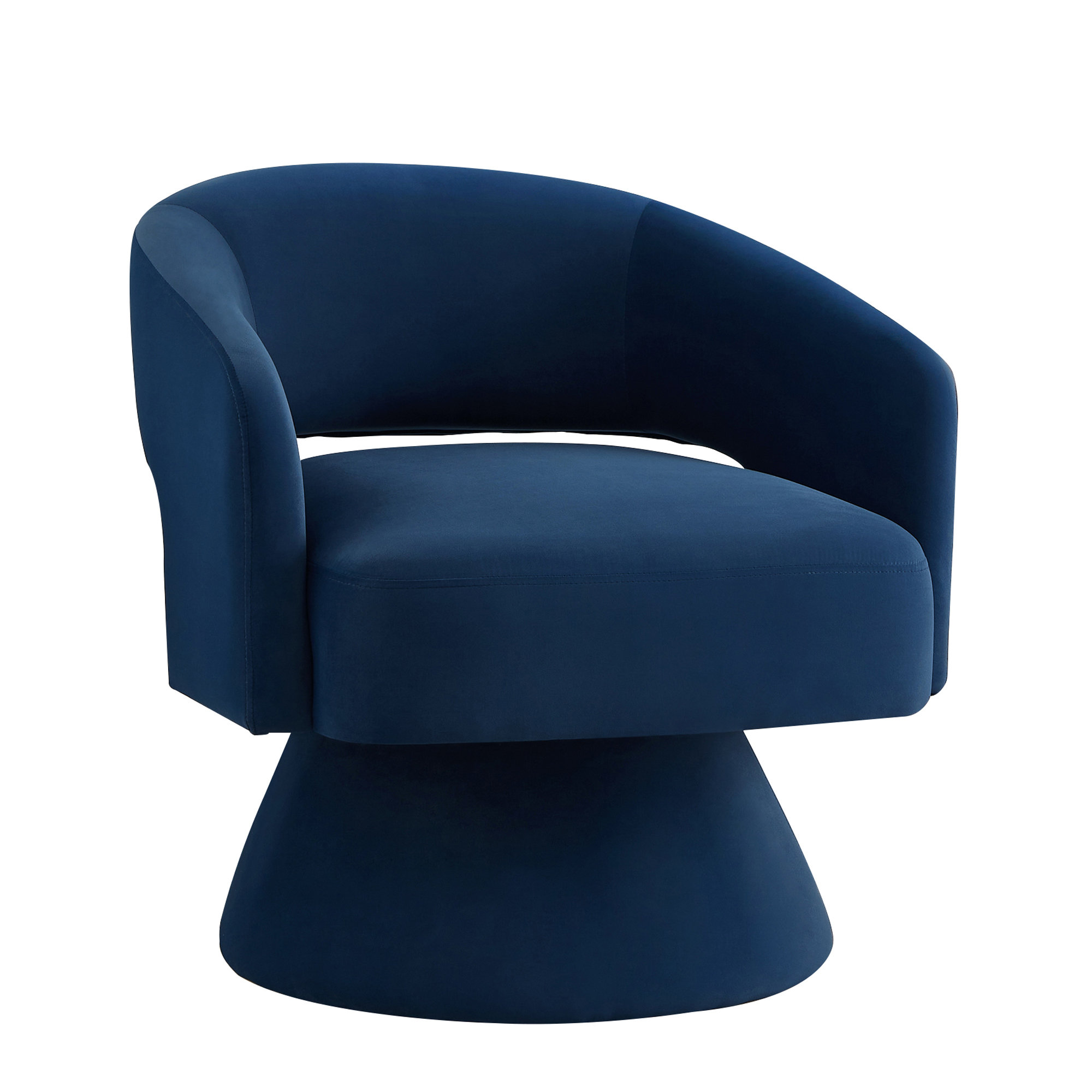 Mercer41 Modern Velvet Swivel Accent Chair – 360-Degree Rotating Barrel ...