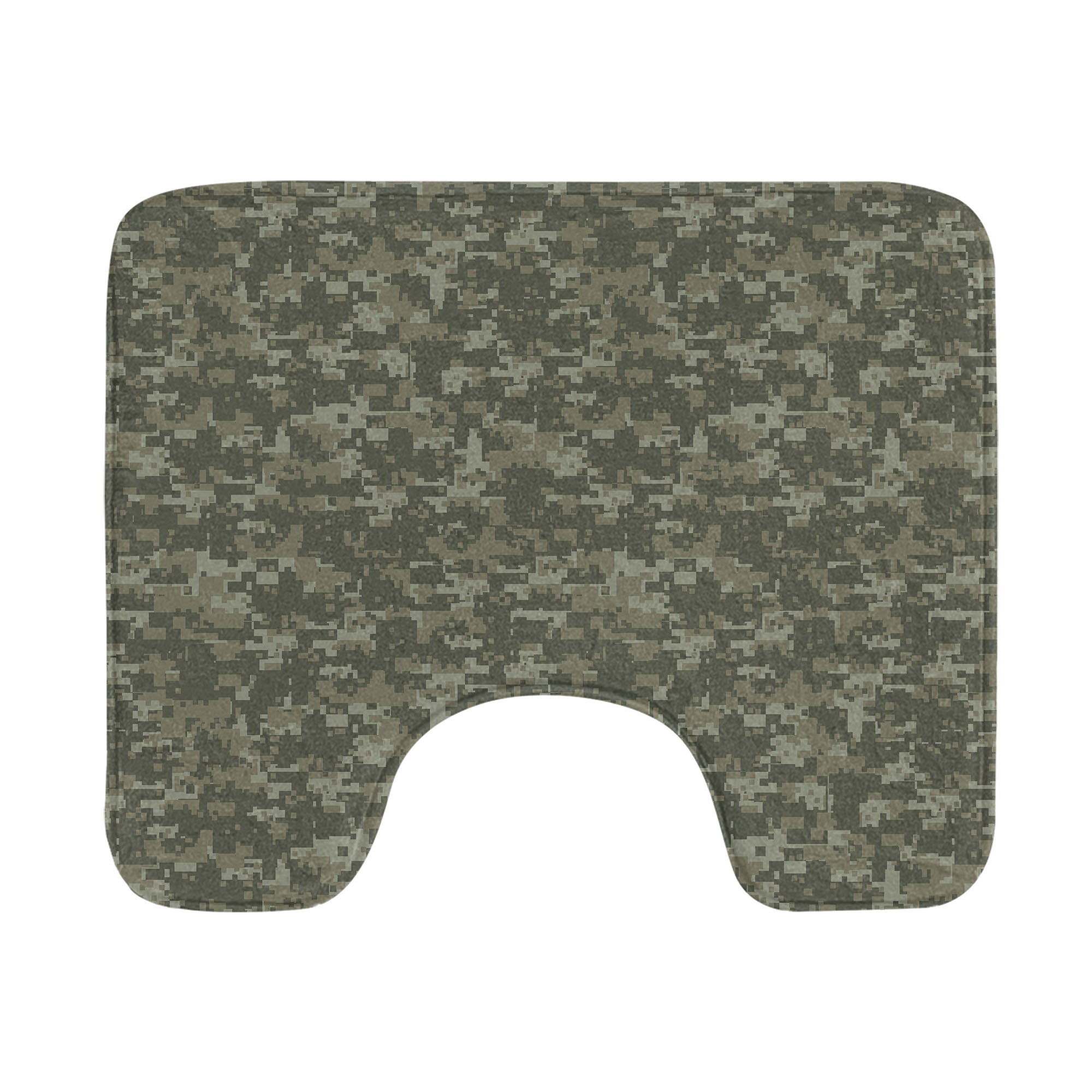 East Urban Home Camouflage Toilet Mat U-Shape Bathroom Rug 20" Army ...