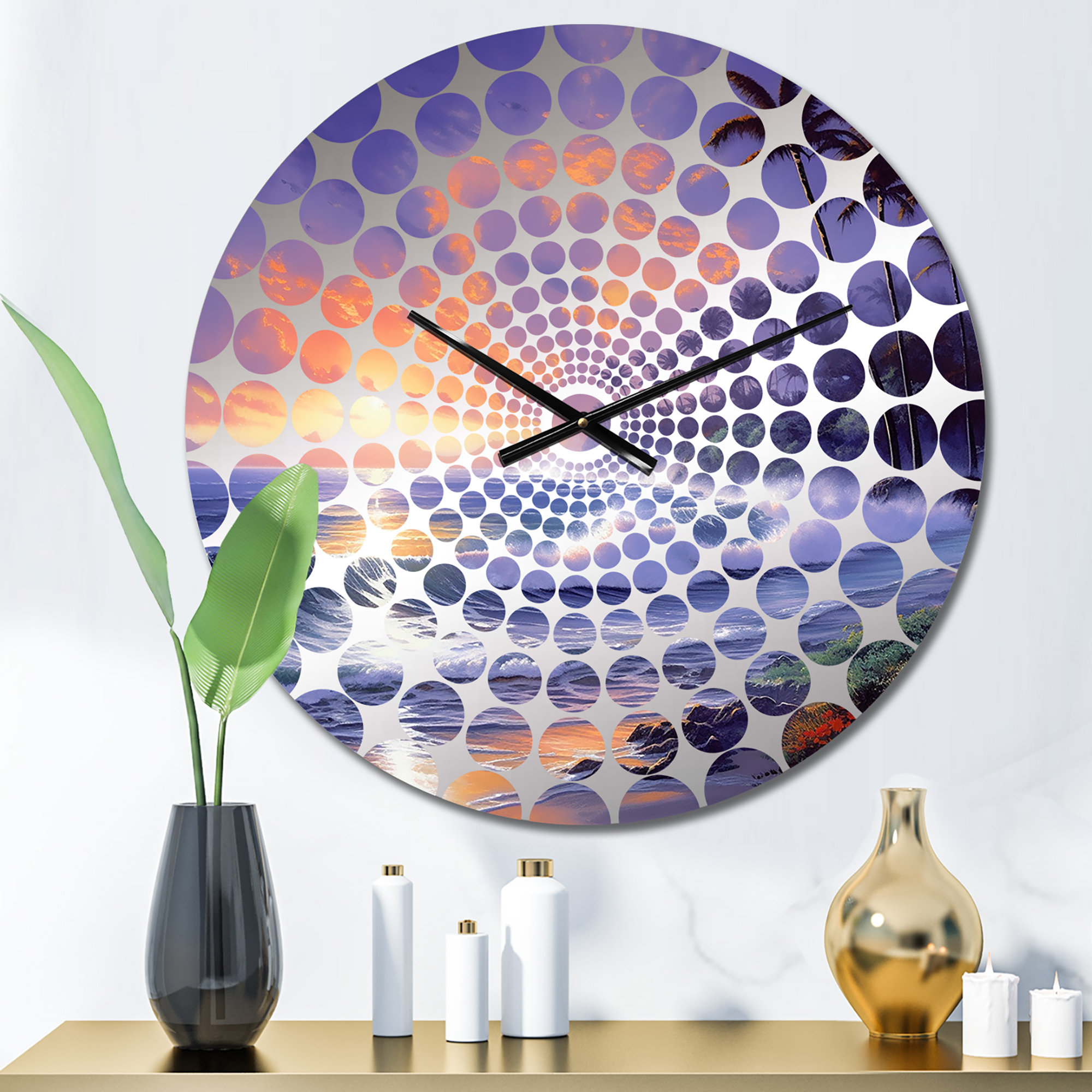 East Urban Home Stager - Modern Beach Wall Clock | Wayfair