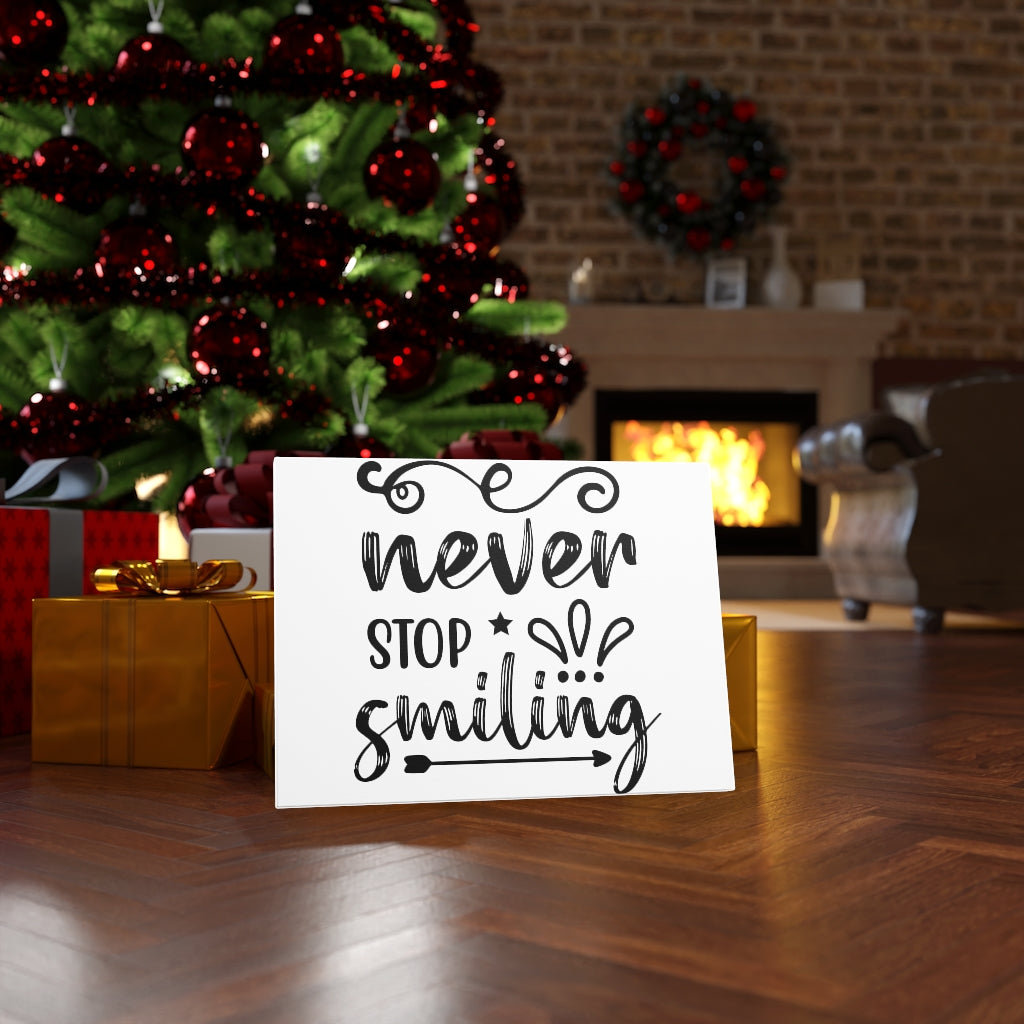 Trinx Inspirational Quote Canvas Never Stop Smiling Wall Art ...