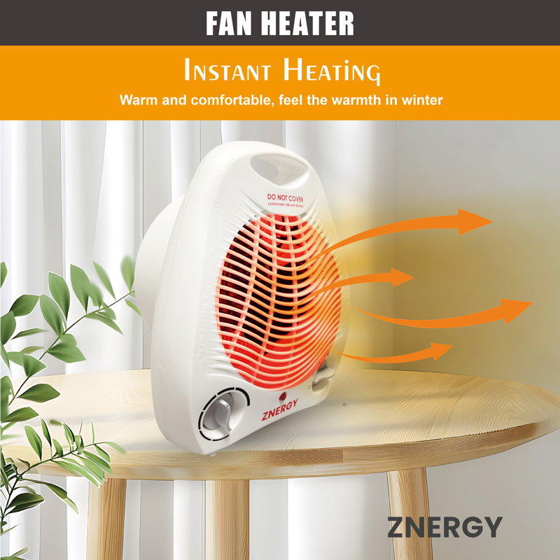 Znergy 1500W Multi Speed Thermostat Forced Air Fan Heater | Wayfair