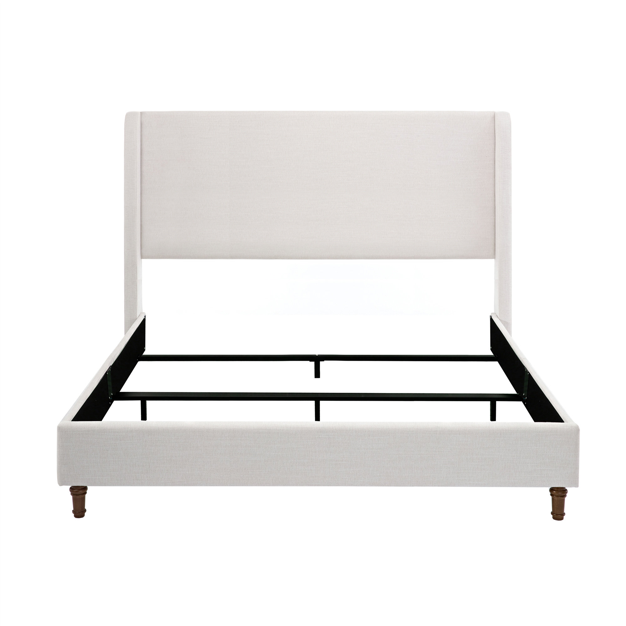 Alcott Hill Chenille Upholstered Bed,, Tall 54" Headboard Wingback Bed ...