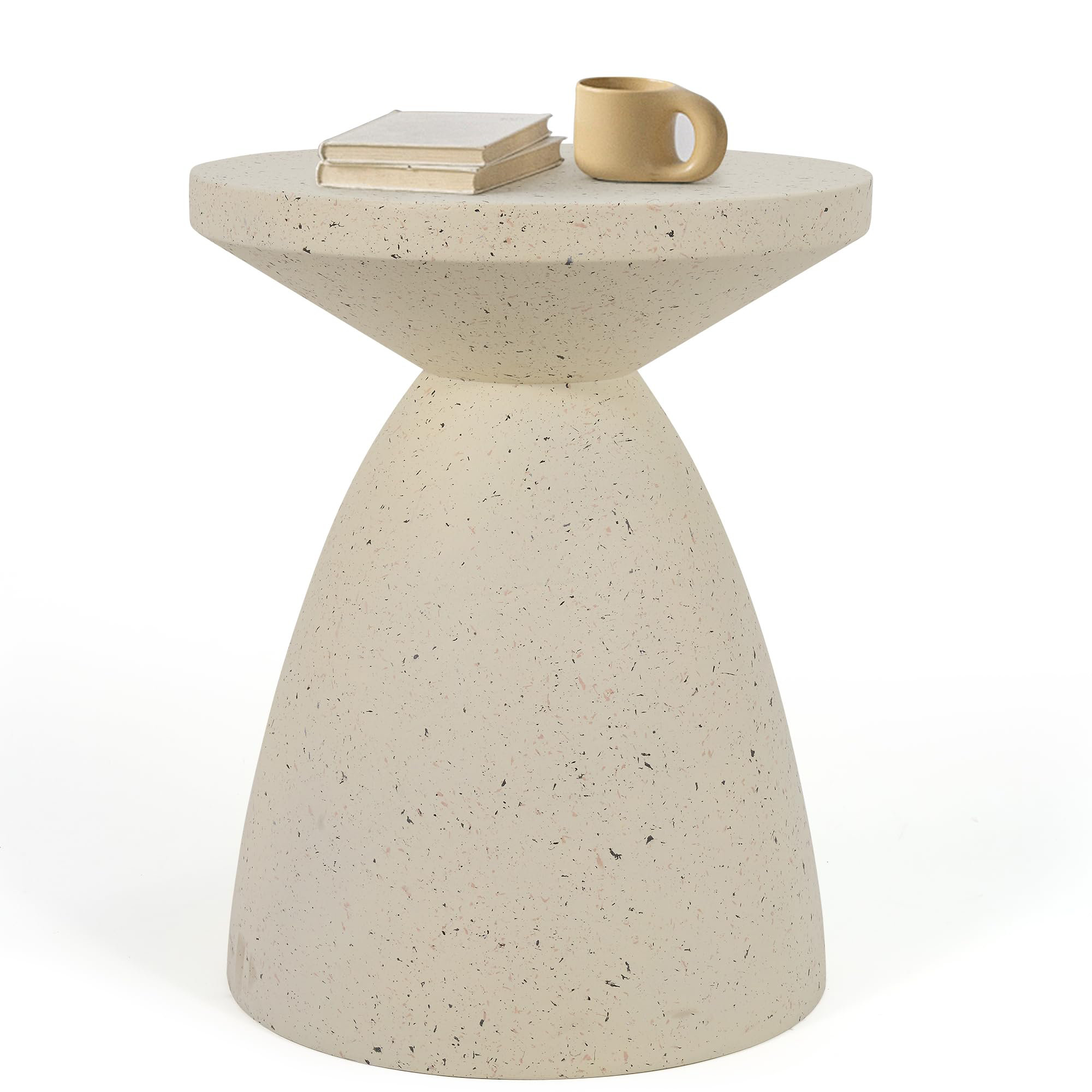 GenMous & Co MGO Modern Decorative Outdoor Side Table or Garden Stool ...