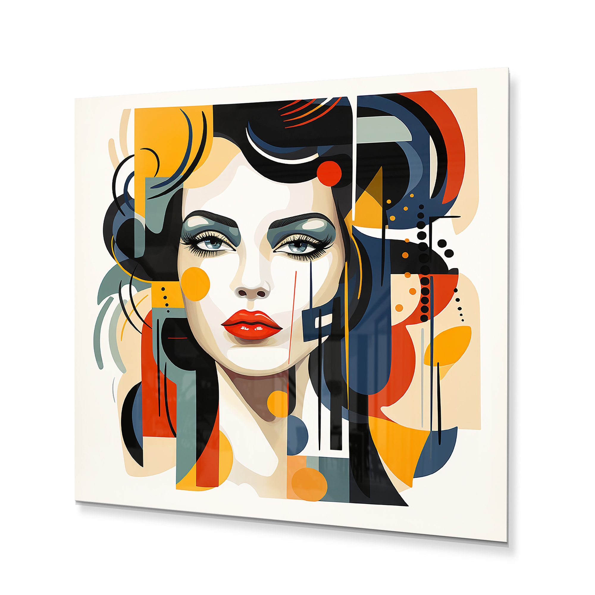 Mercer41 Art Decor Woman Portrait I - Abstract Portraits Metal Wall Art ...