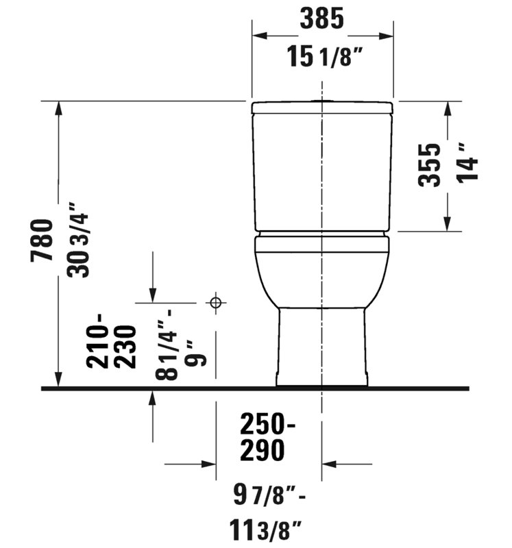 Duravit No.1 Basic Floor Mounted Toilet Bowl Dual Flush | Wayfair