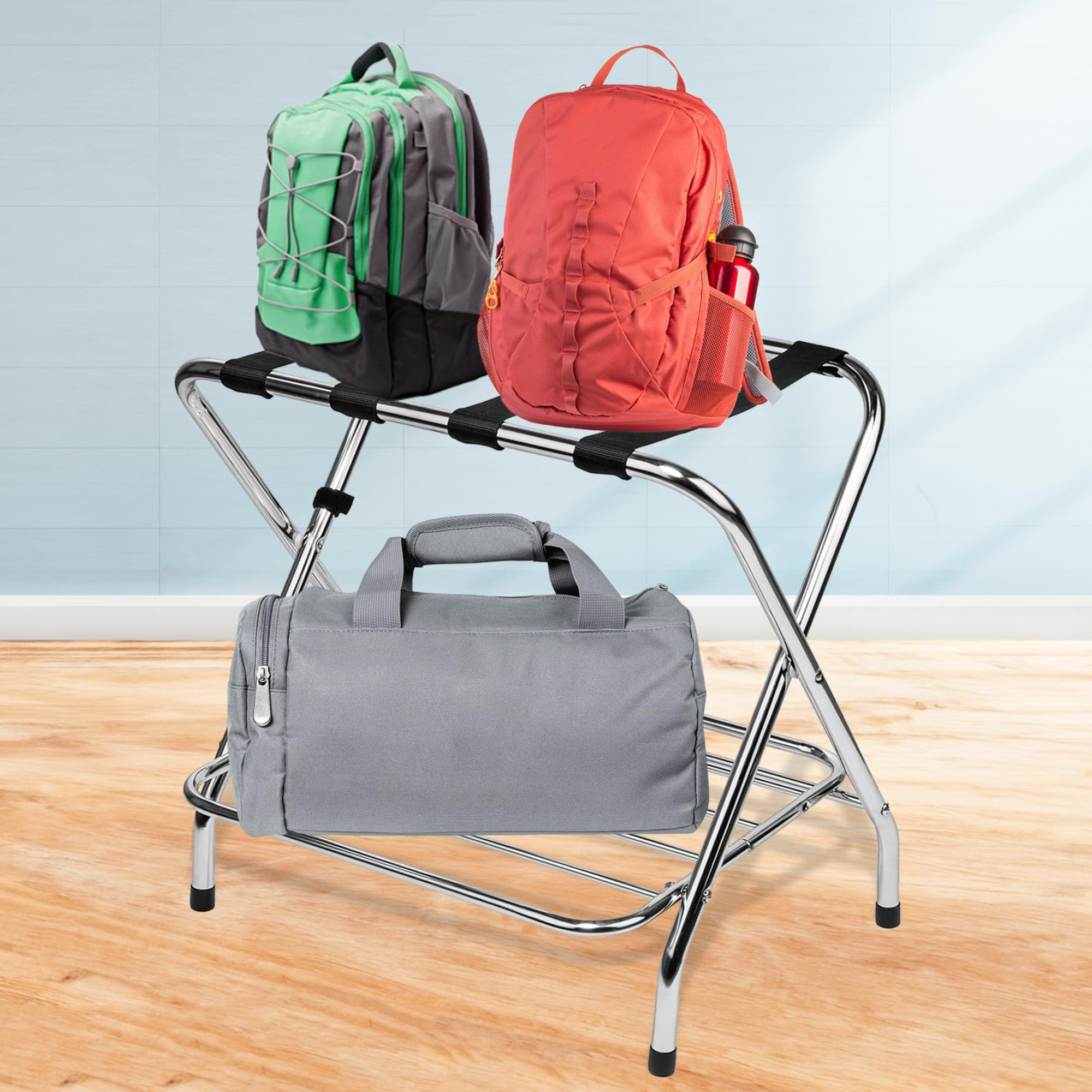 IFBECT Fully Assembled Luggage Rack with Extra Shelf | Wayfair