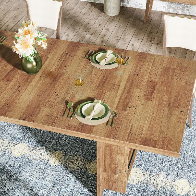 Ebern Designs Dining Table with Storage Shelves | Wayfair
