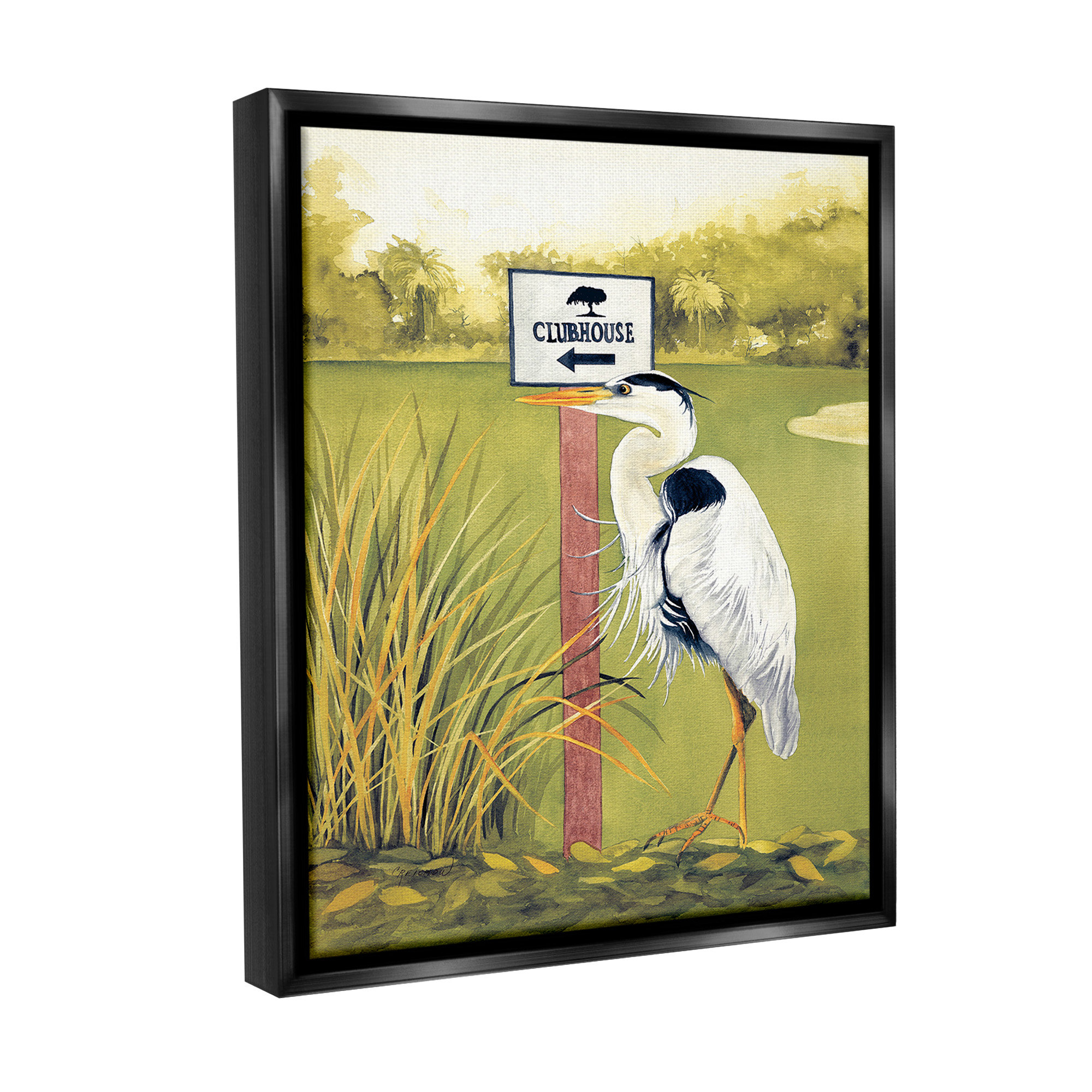 Red Barrel Studio® " Heron And Clubhouse Sign " by Christine Reichow on ...