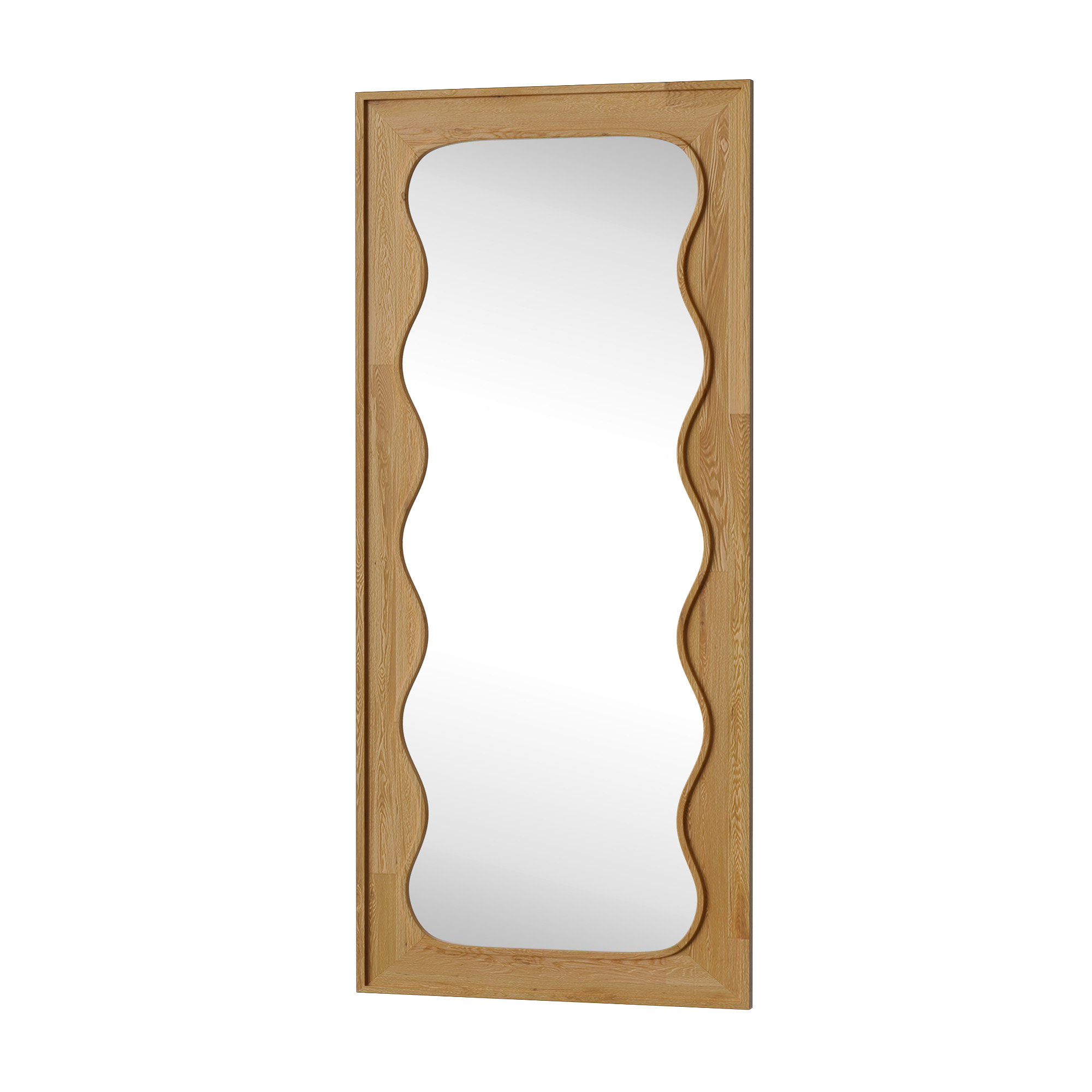 Ivy Bronx Exquisite Solid Wood Rectangular Mirror For Living Room ...