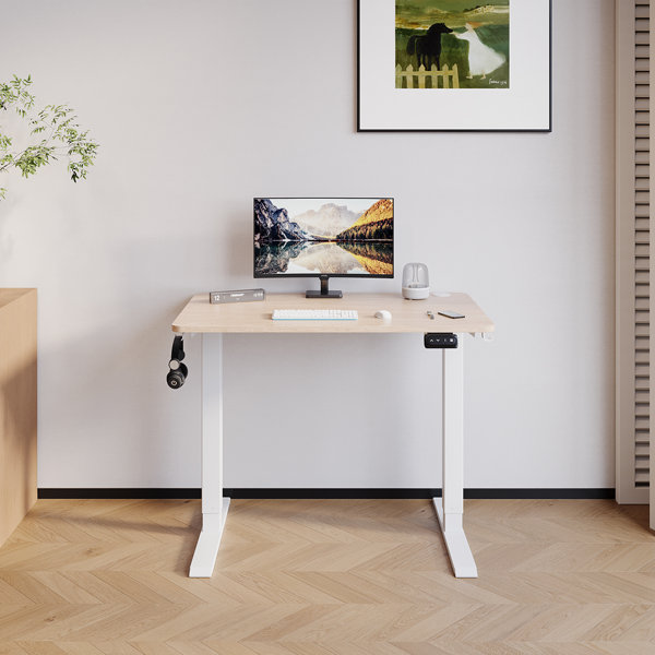 17 Stories Alvana 100Cm W Height Adjustable Rectangular Standing Desk ...