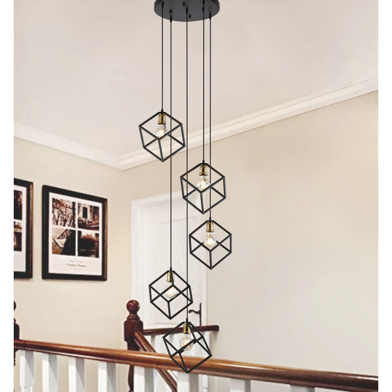 Latitude Run® Indie 5 - Light Modern Cluster Square Cube Minimalist ...