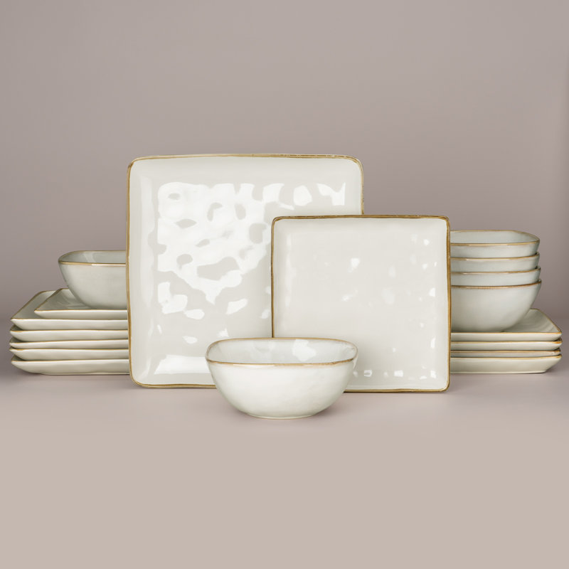 Famiware Stoneware Dinnerware Sets, 18-Piece Dish Set & Reviews | Wayfair