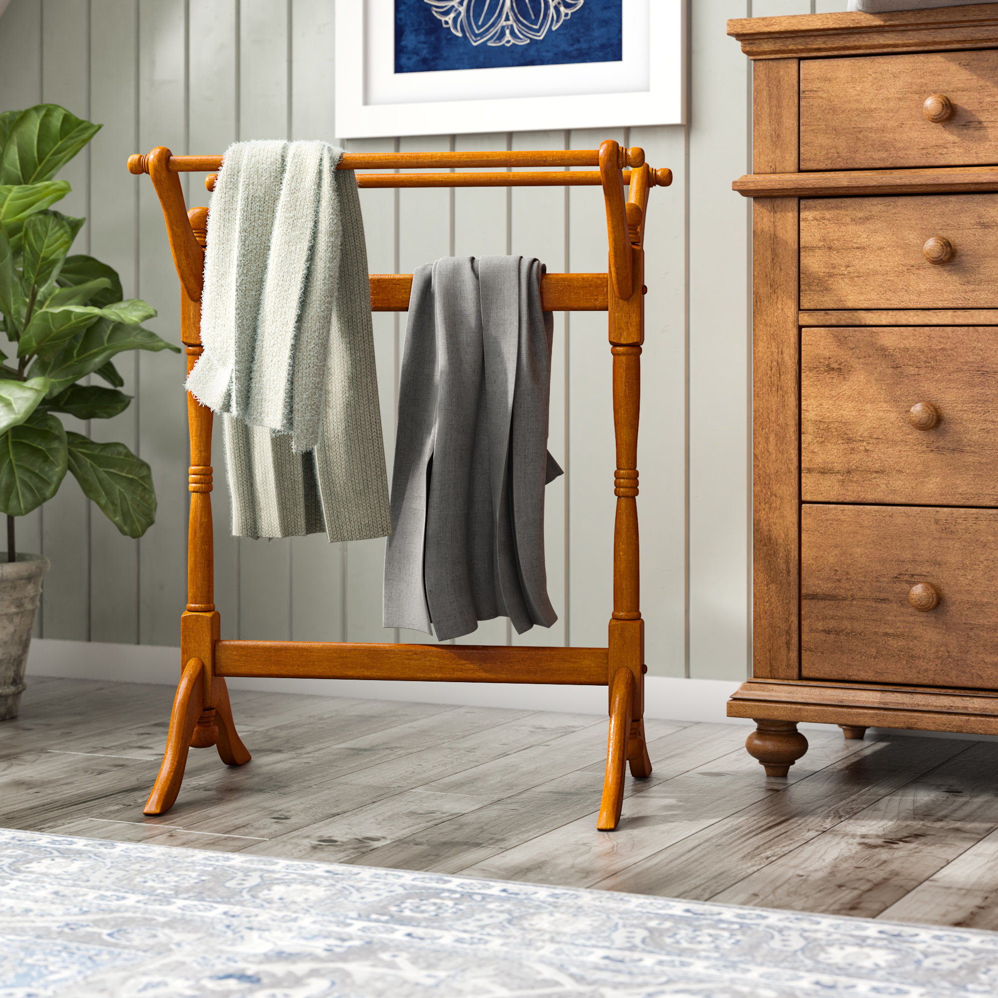 Canora Grey Swindell Solid Wood Quilt Rack & Reviews | Wayfair