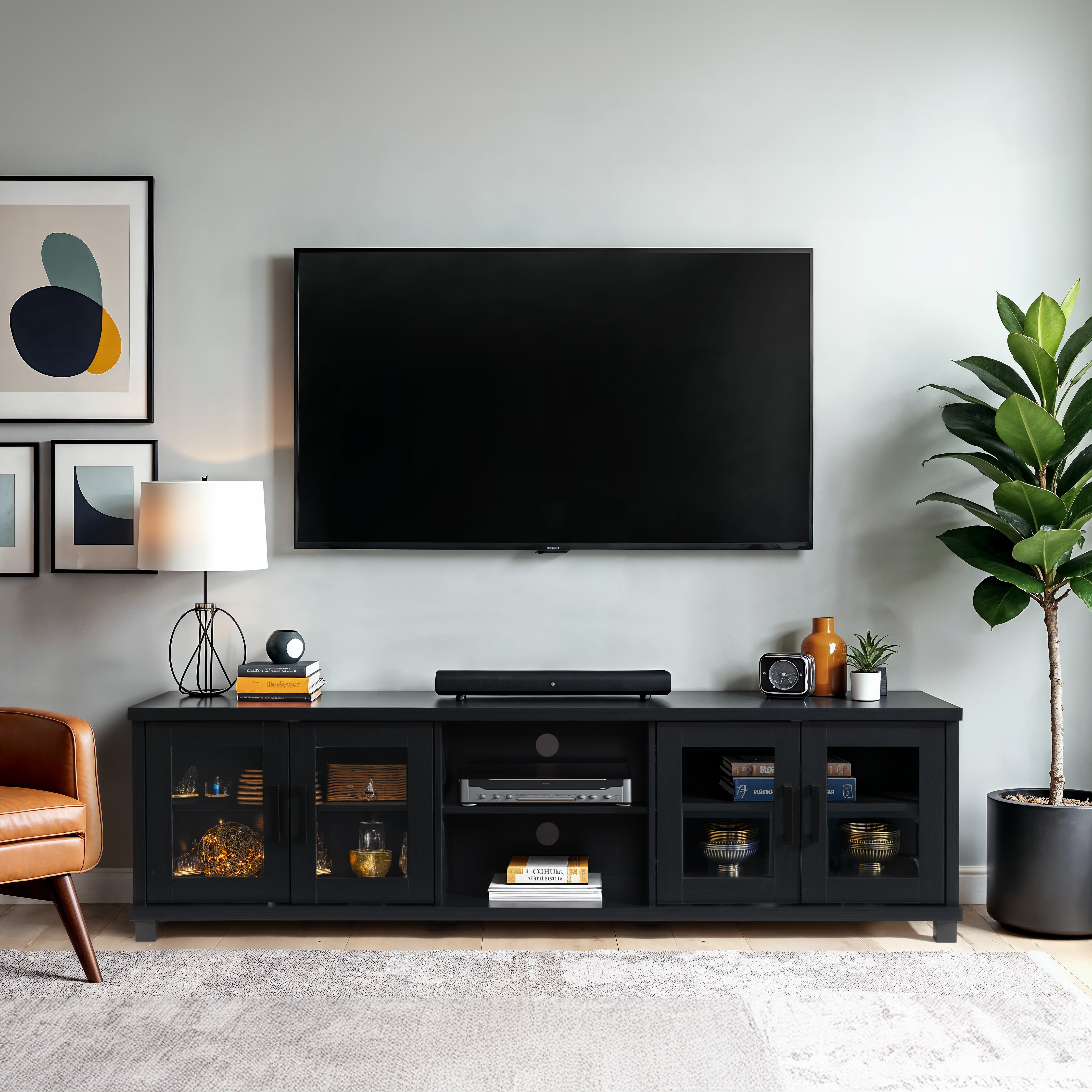 Red Barrel Studio® Atreyus 78.75'' Wide TV Bench for TVs up to 95 ...