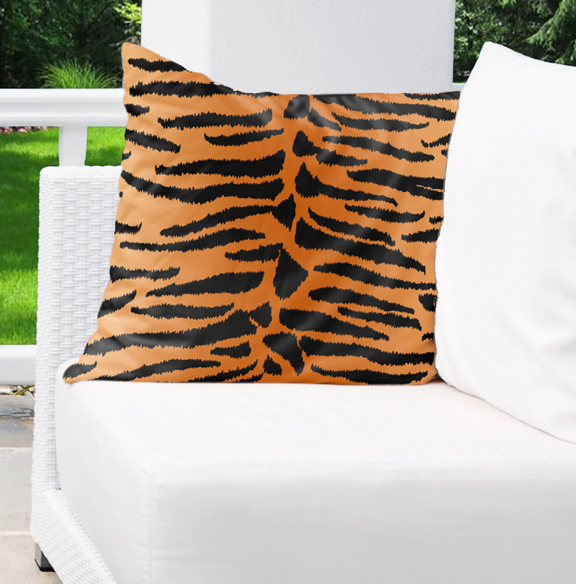 KAVKA DESIGNS TIGER NATURAL Animal Print Throw Pillow | Wayfair