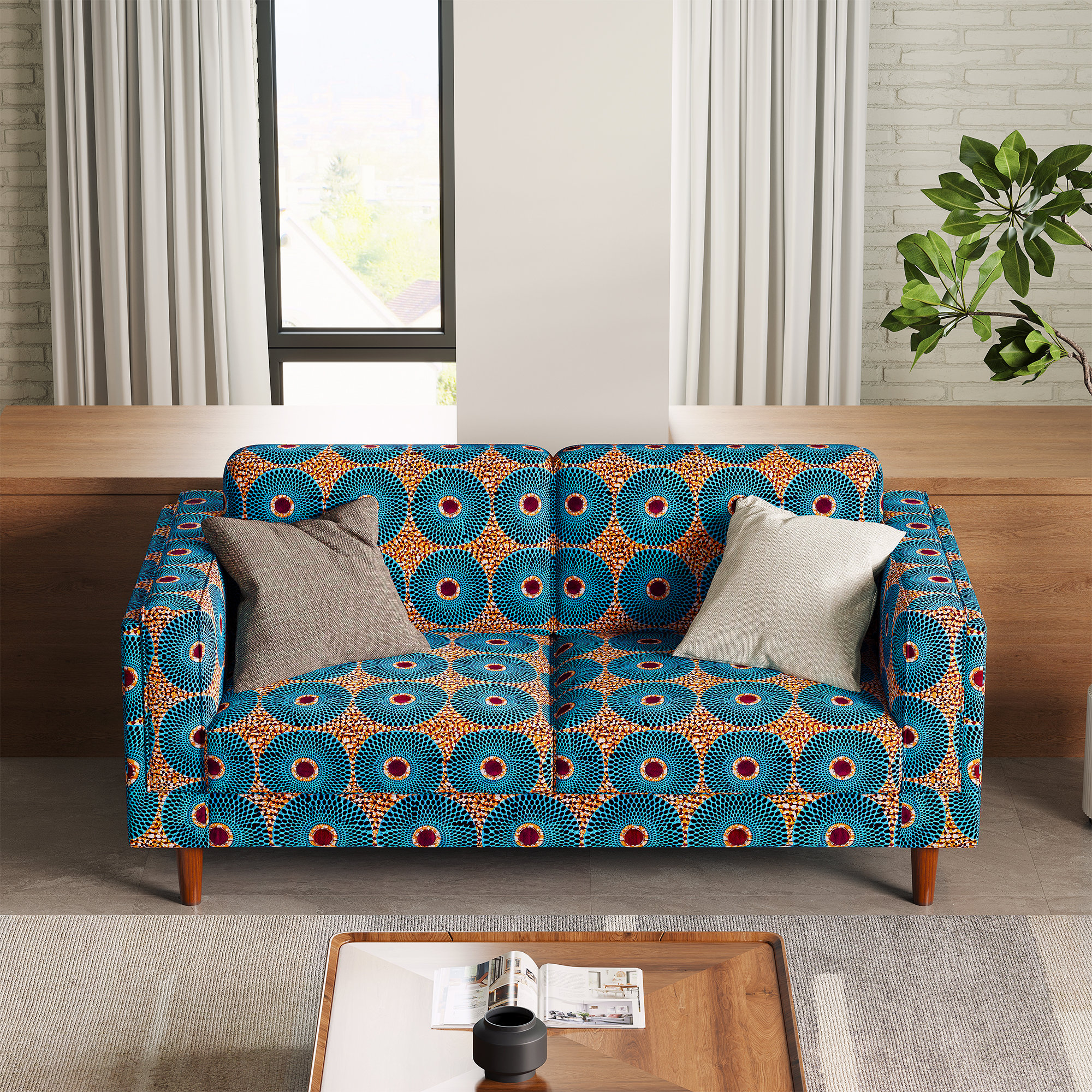 Bungalow Rose Ohmer 61.22'' Velvet Sofa & Reviews | Wayfair