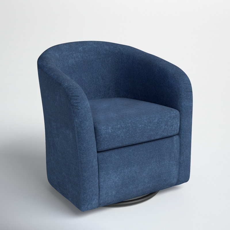 Wade Logan® Anrea 30.5" W Polyester Swivel Barrel Chair & Reviews | Wayfair