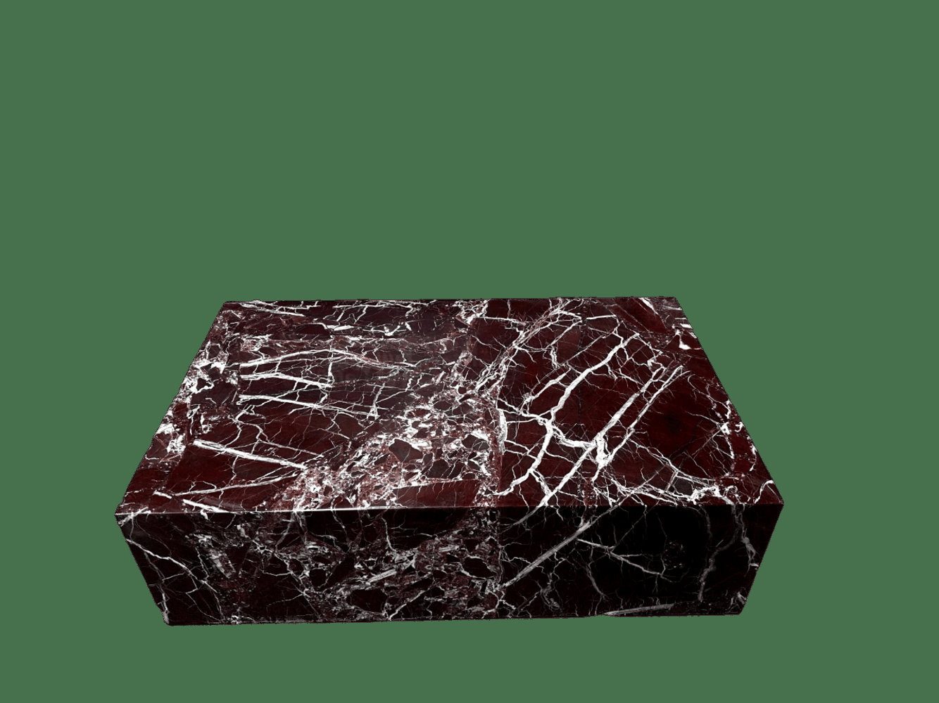 BETACH Genuine Marble Block Coffee Table - Rosso Levanto Marble | Wayfair